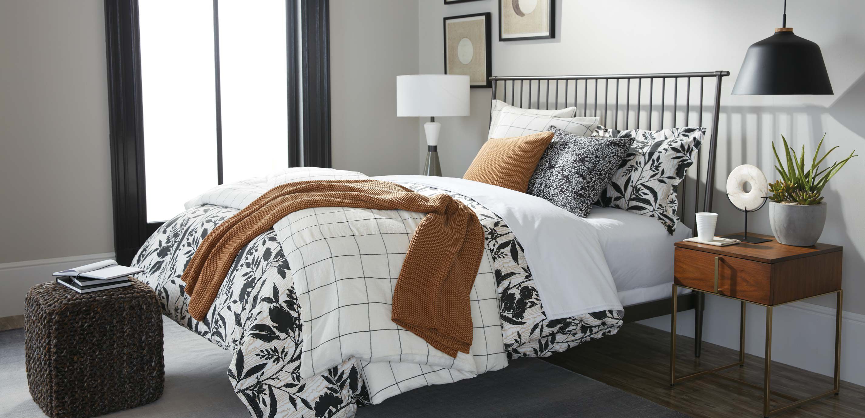 Linen Windowpane Duvet Cover | Windowpane Sham | Ethan Allen