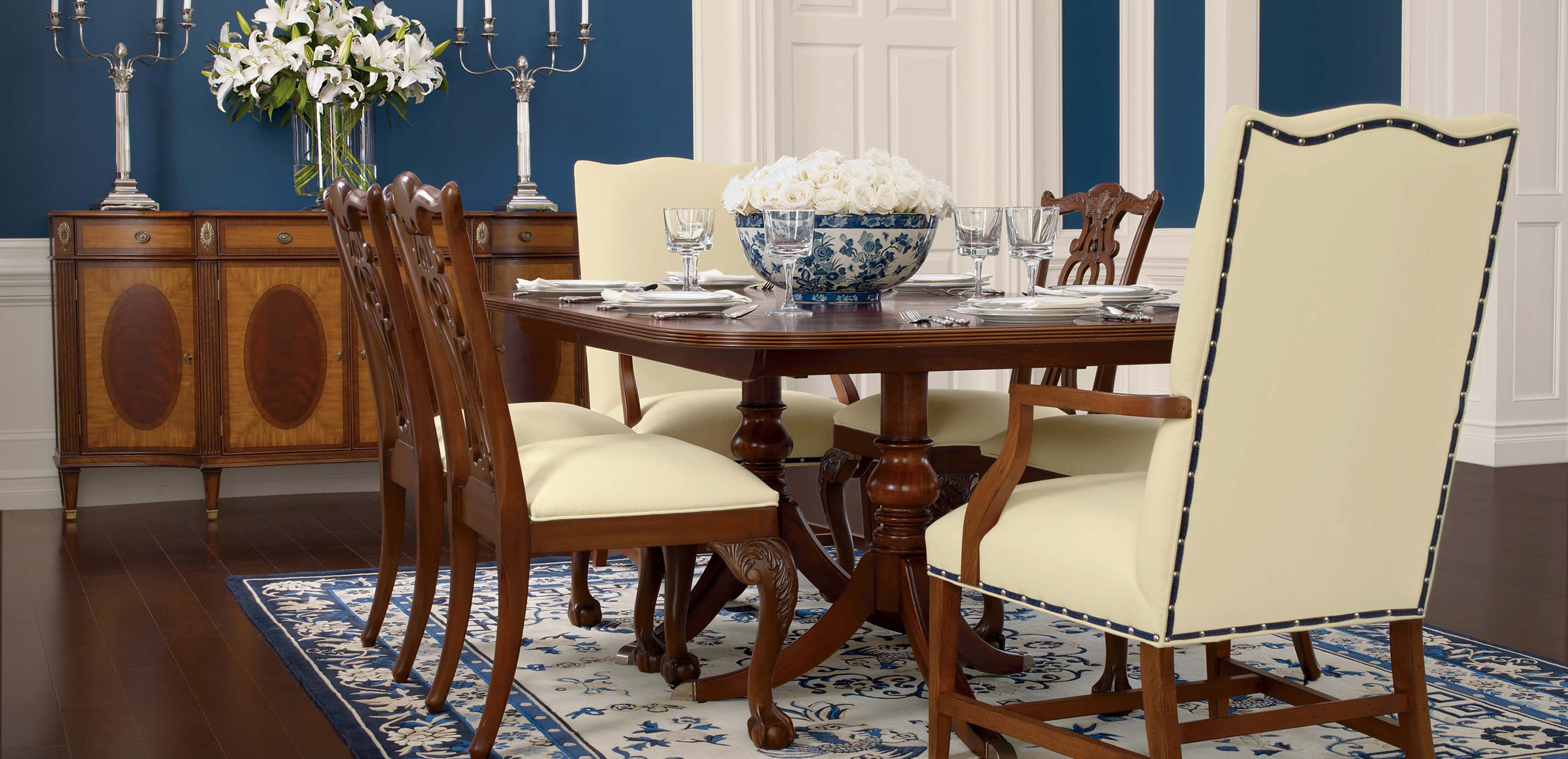 Abbott Double Pedestal Dining Table | Newport | Ethan Allen
