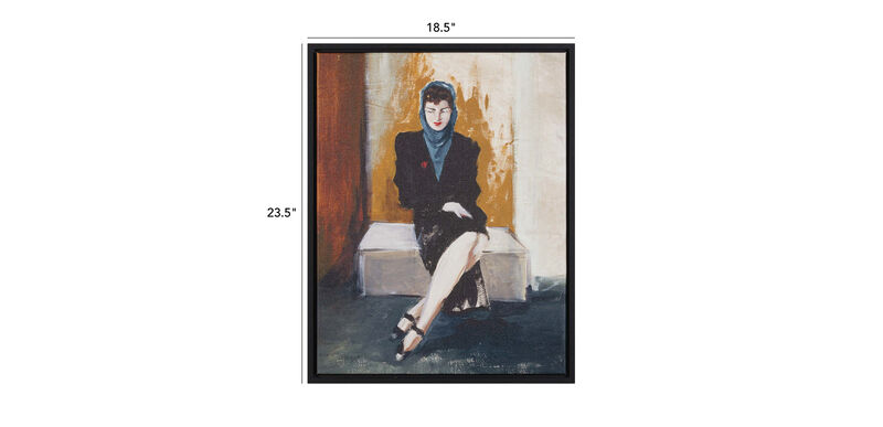 Scarf | Figurative Abstract Wall Art | Ethan Allen Framed Artwork ...