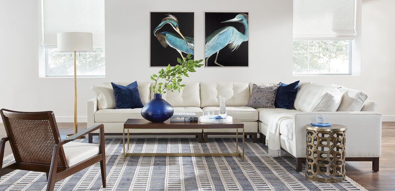 Grand Heron Artwork | Blue-Crested Heron Wall Art | Ethan Allen