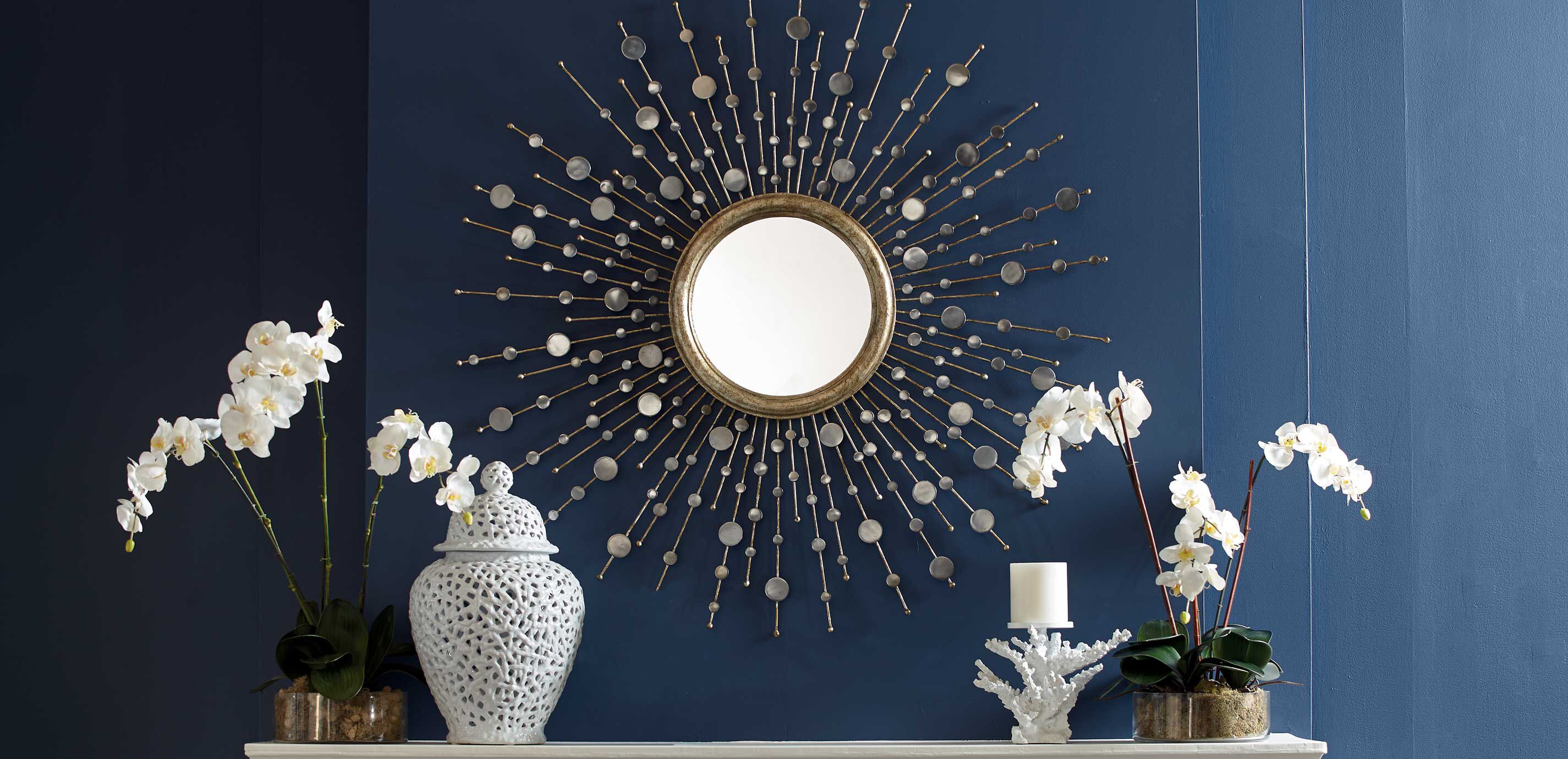Silver Toned Soleil Mirror | Mirrors | Ethan Allen