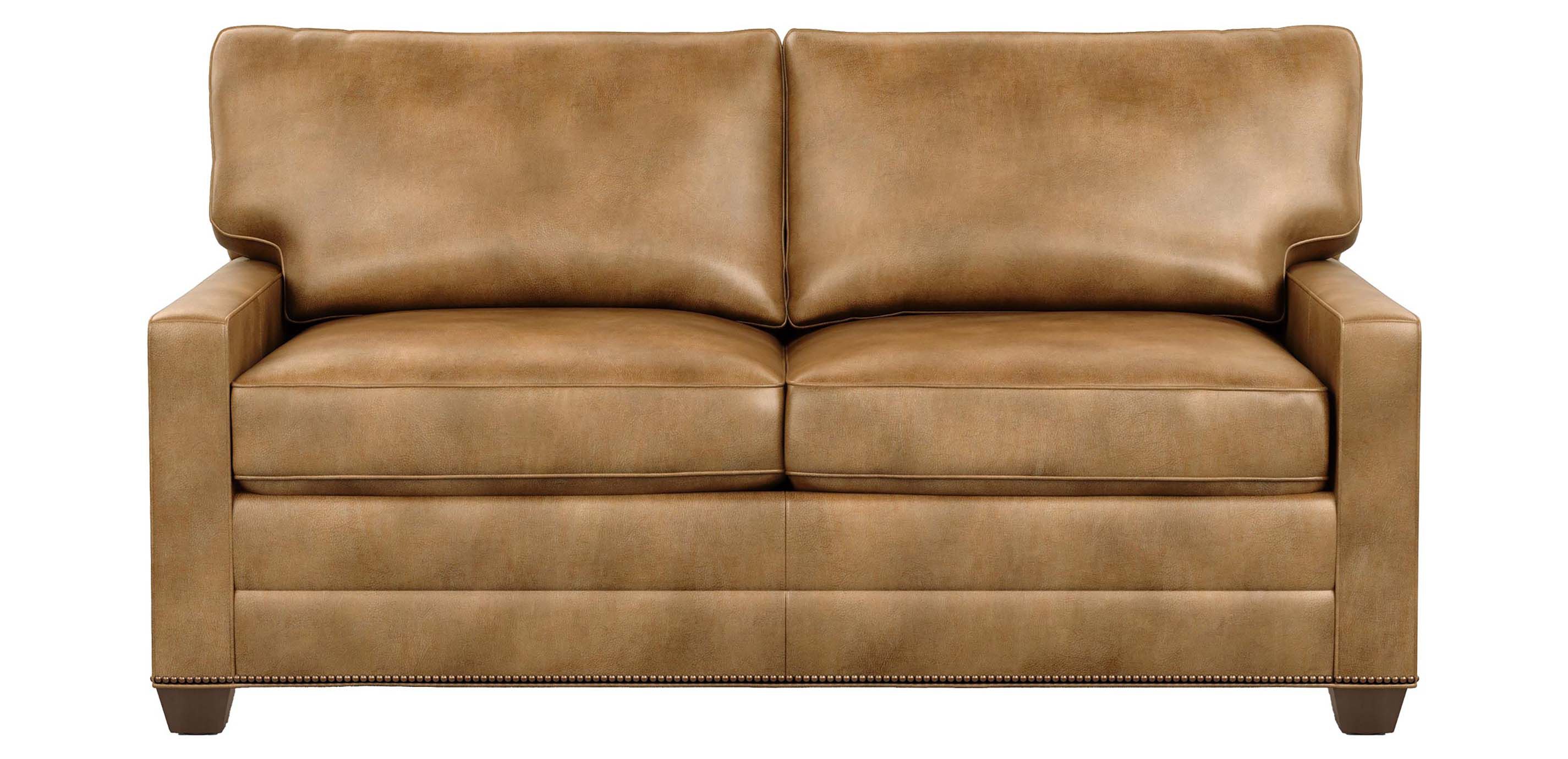 Bennett Track-Arm Leather Two Seat Sofa | The Bennett Collection ...