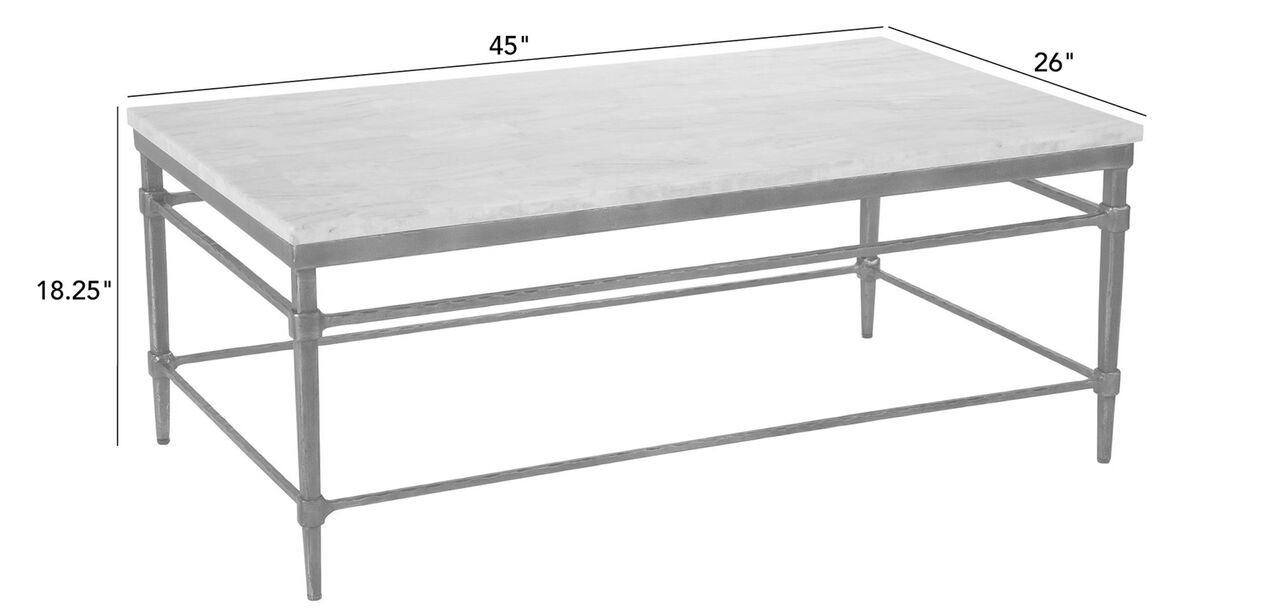Vida Stone-Top Coffee Table | Coffee Tables | Ethan Allen