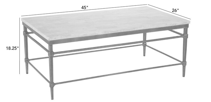 Vida Stone-Top Coffee Table | Coffee Tables | Ethan Allen
