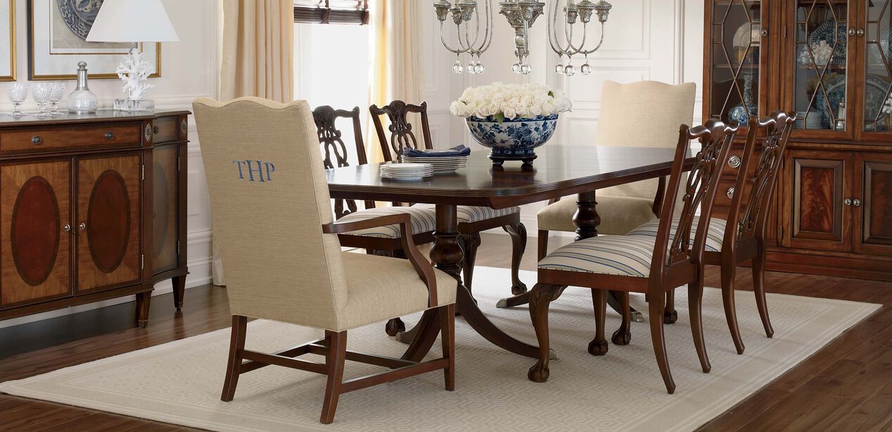 Abbott Double Pedestal Dining Table | Newport | Ethan Allen