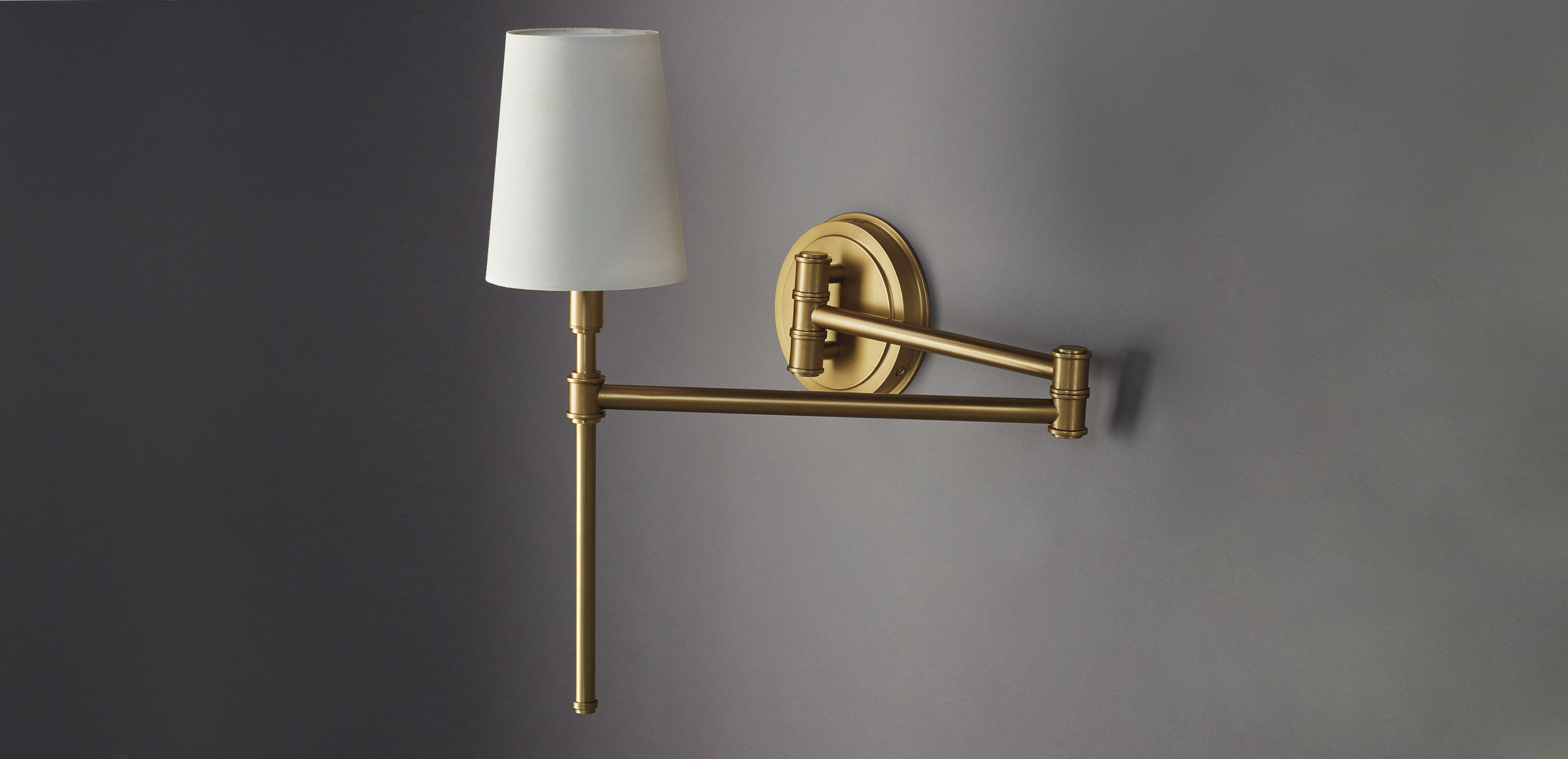 Drew Swing-Arm Wall Sconce, Plug-In | Traditional Wall Sconce | Ethan Allen