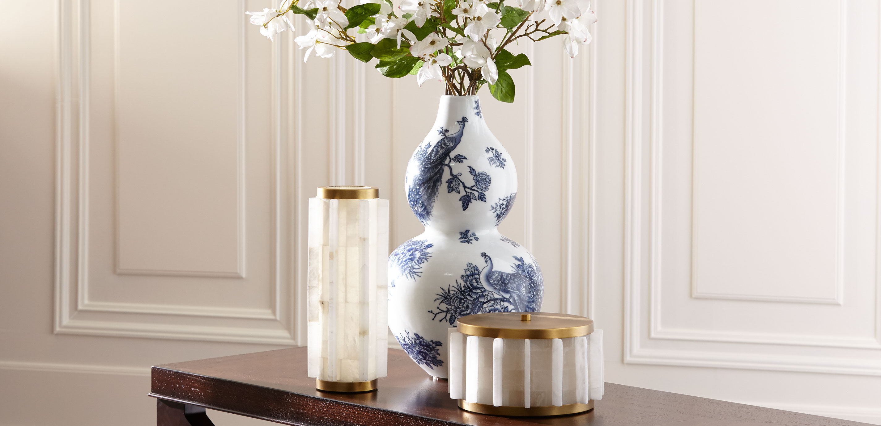 Farida Alabaster Jar & Vase | Stone Vase & Jar | Ethan Allen
