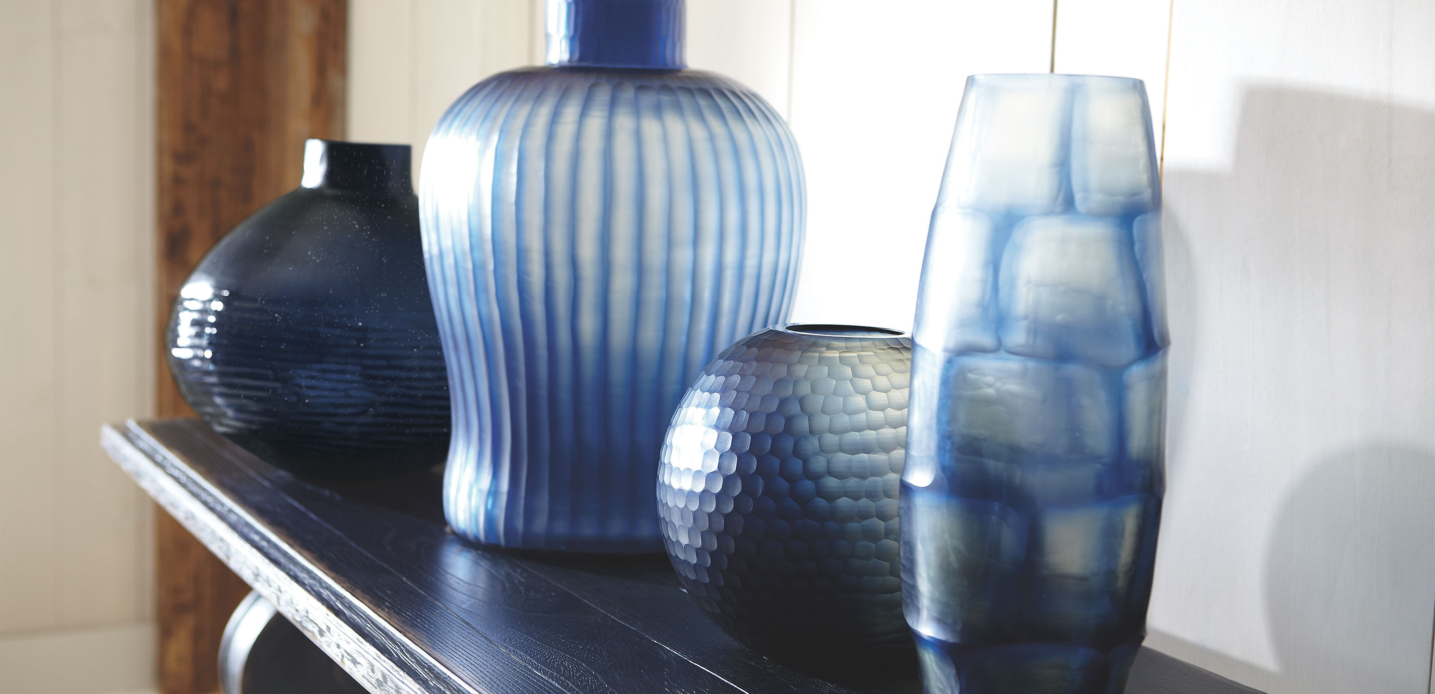 Large Brayton Indigo Vase | Vases | Ethan Allen
