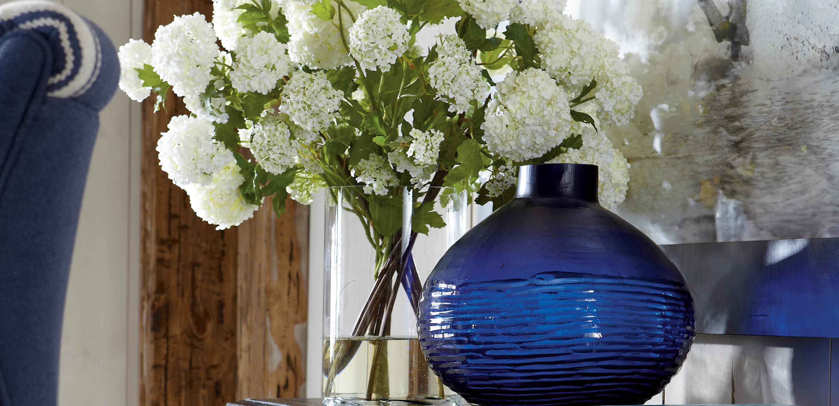 Large Brayton Indigo Vase | Vases | Ethan Allen