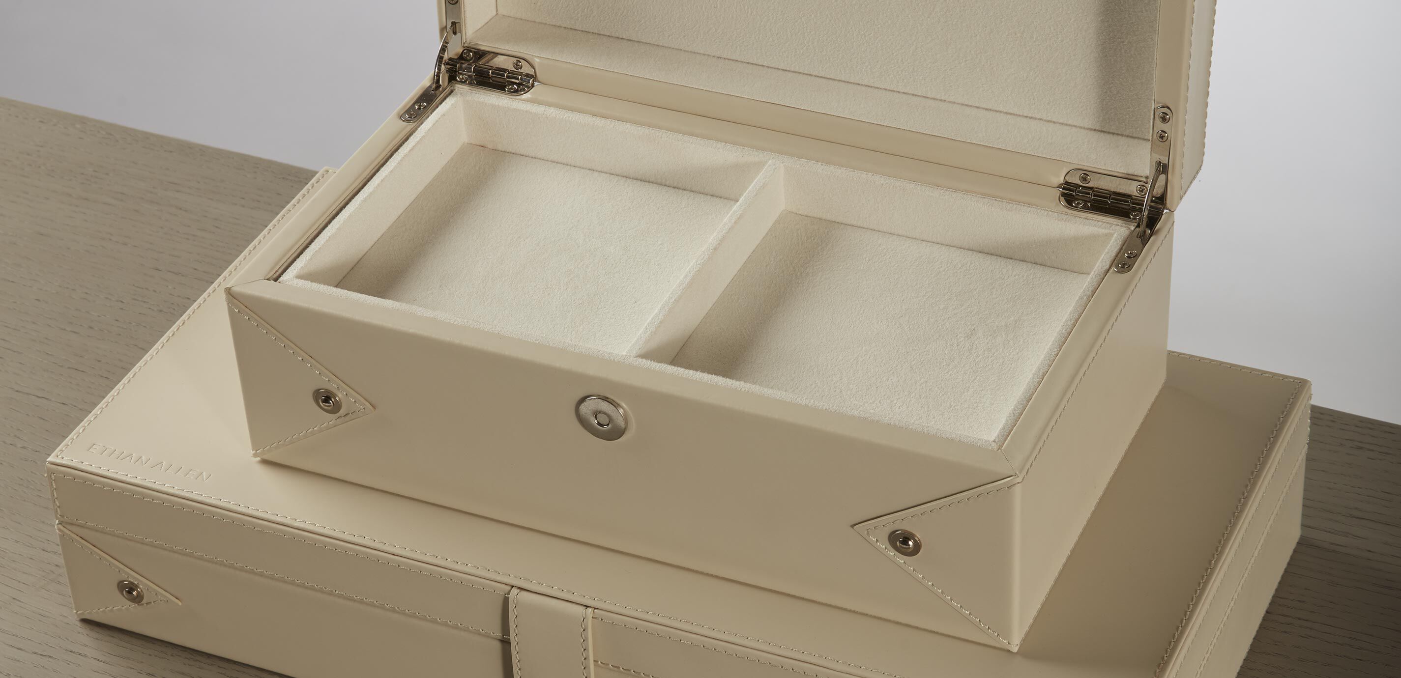 Brewster Leather Box | Leather Storage Box | Ethan Allen