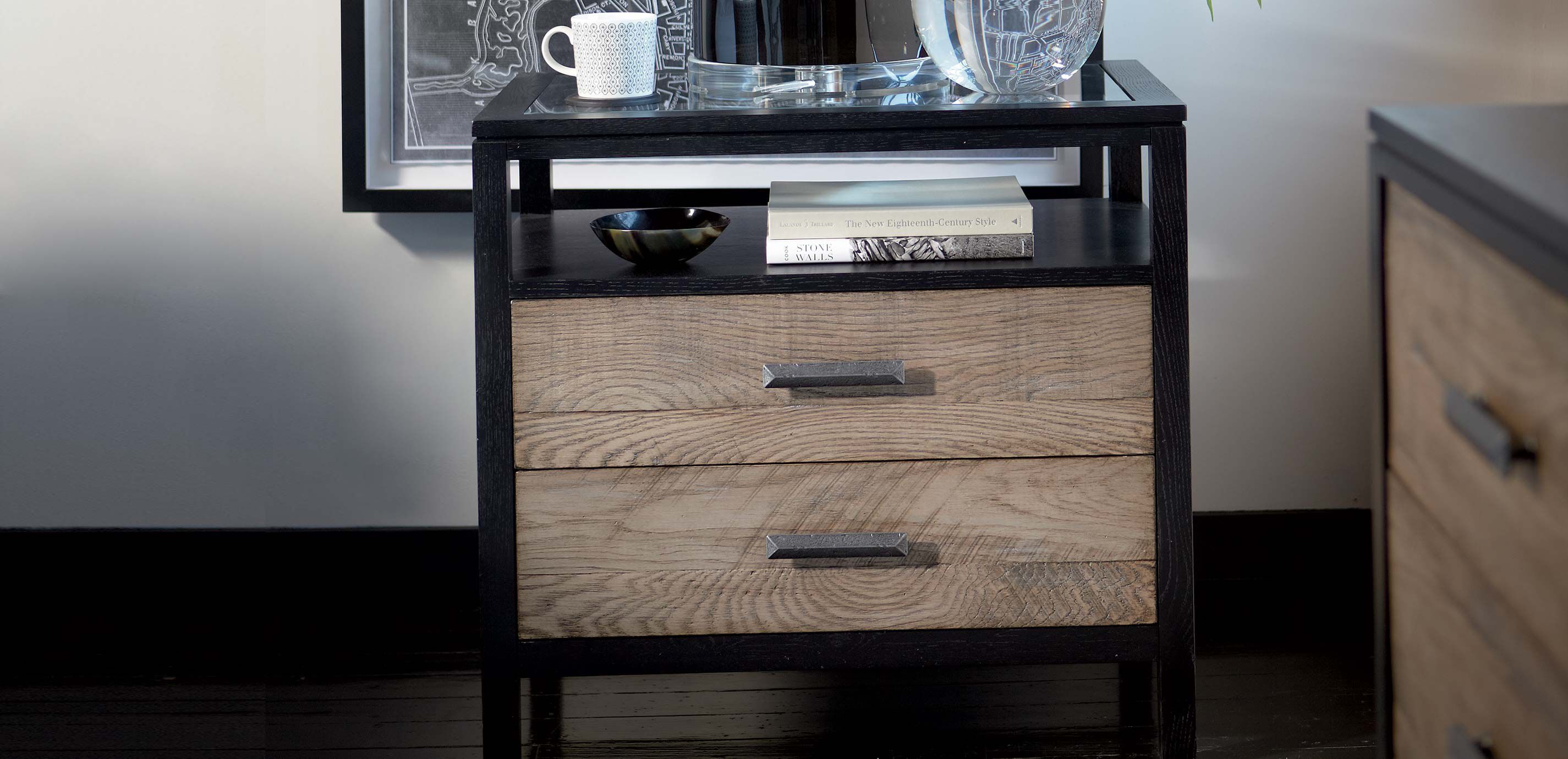 Merrick Night Table | Glass-Top Night Table | Ethan Allen