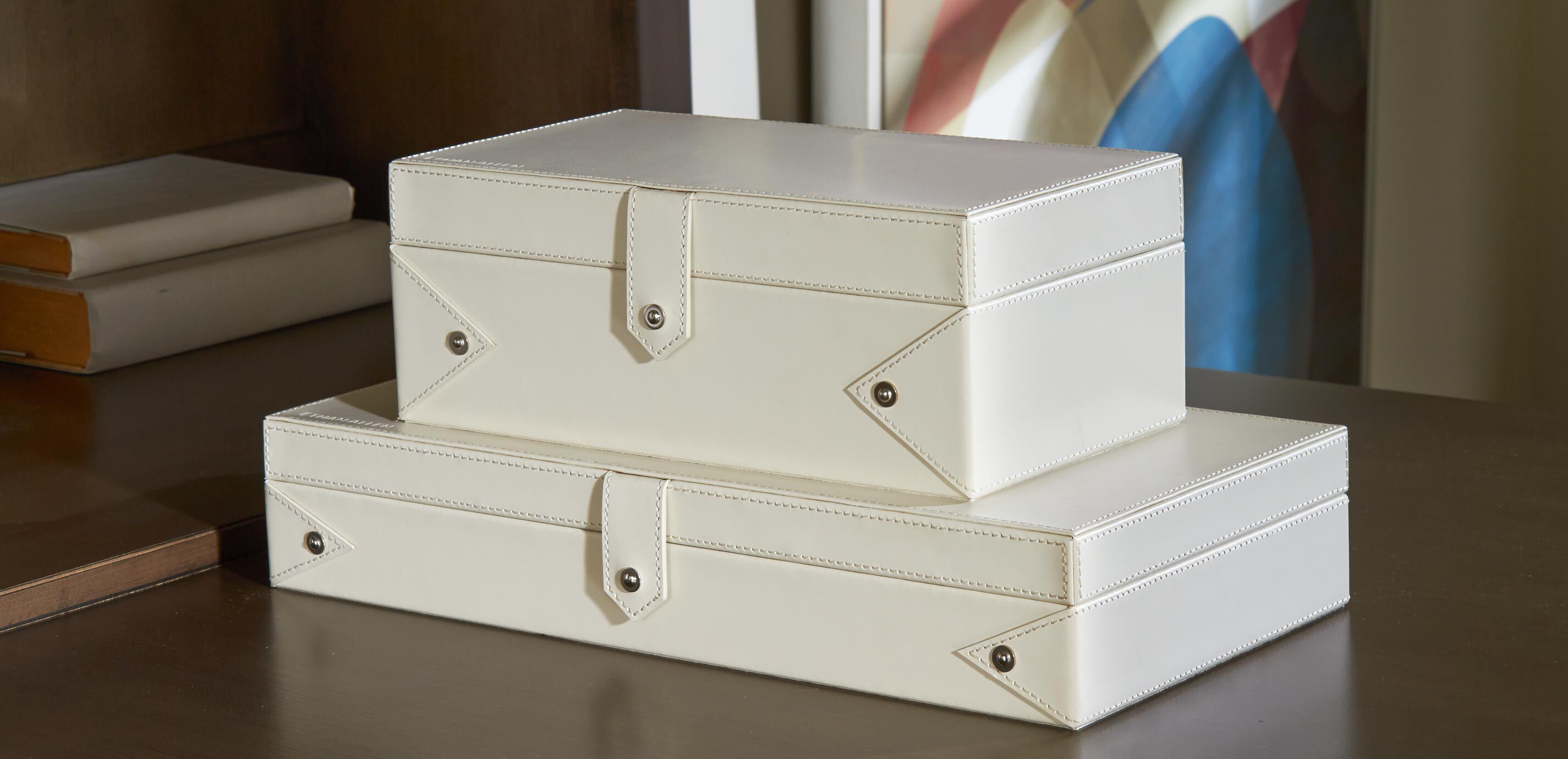 Brewster Leather Box | Leather Storage Box | Ethan Allen