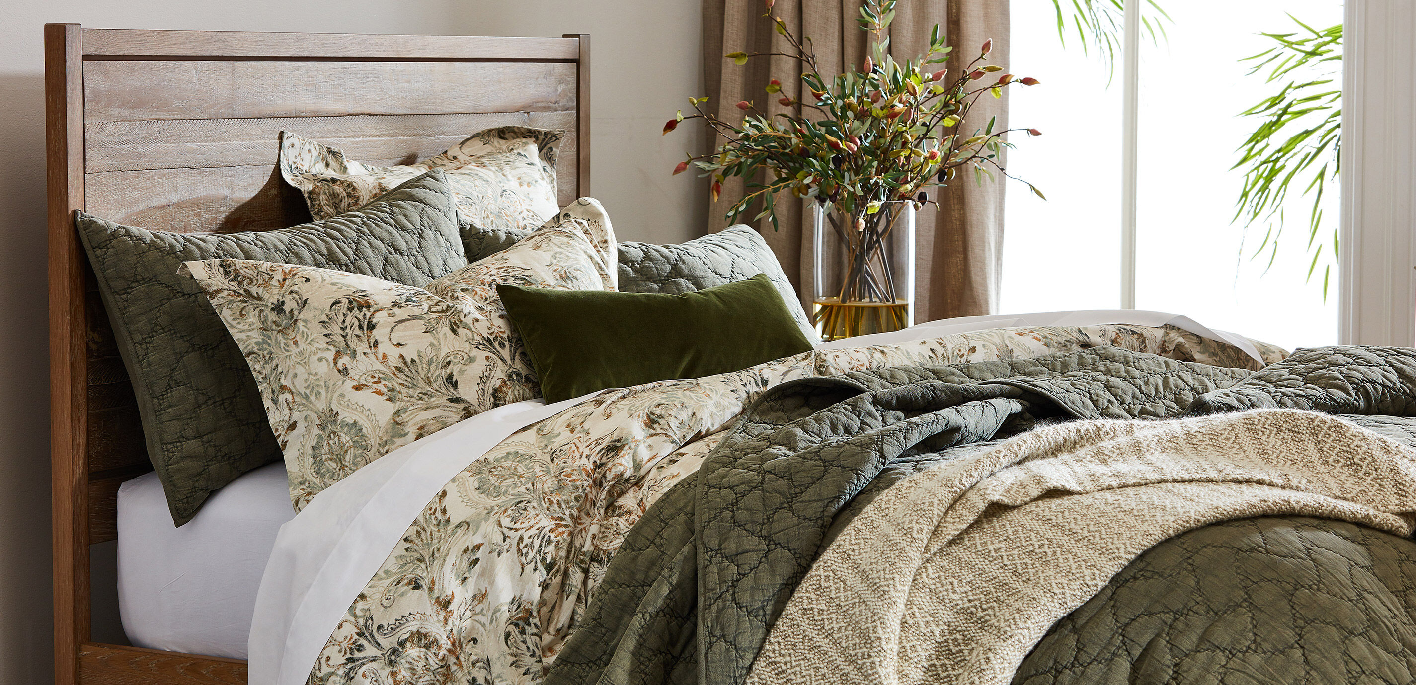 Garment-Dyed Chevron Quilt and Sham | Ethan Allen
