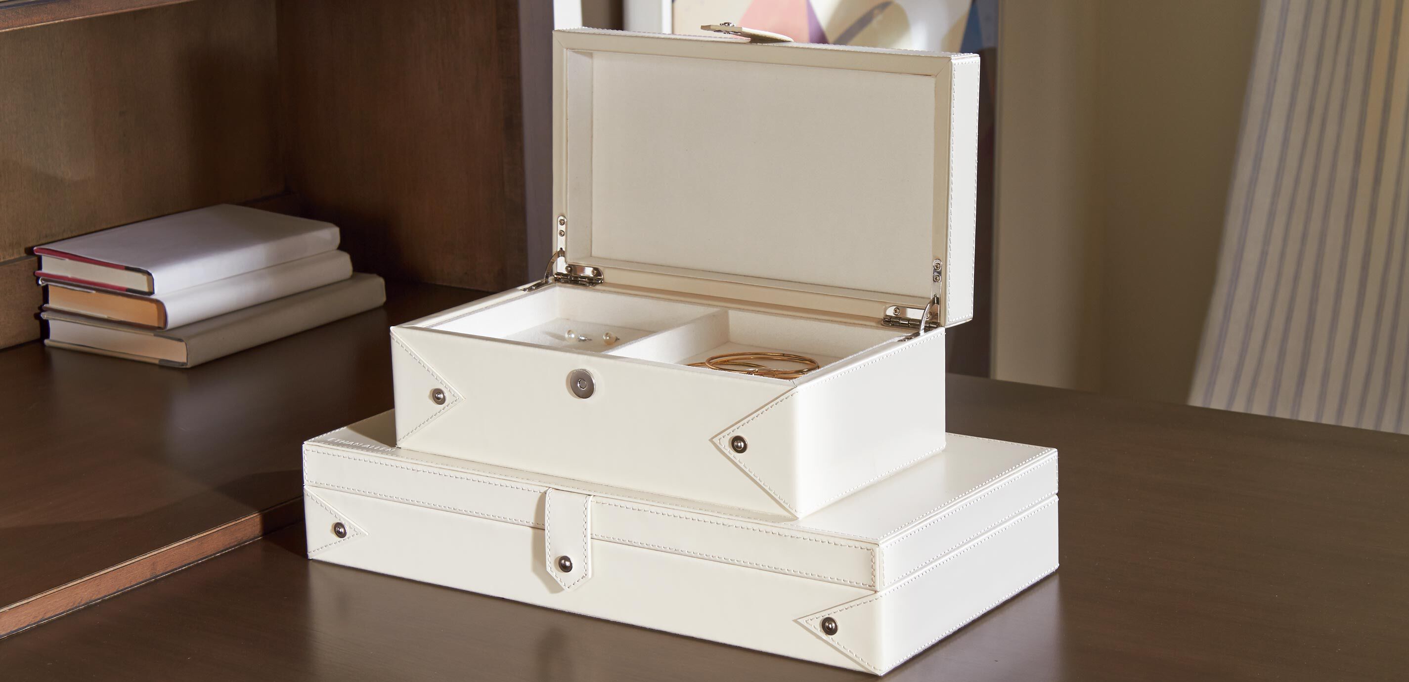 Brewster Leather Box | Leather Storage Box | Ethan Allen
