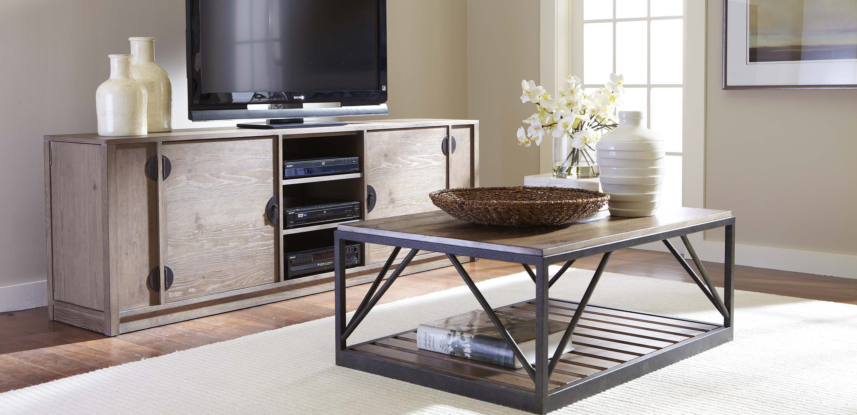 Beam Metal Base Coffee Table | Coffee Tables | Ethan Allen