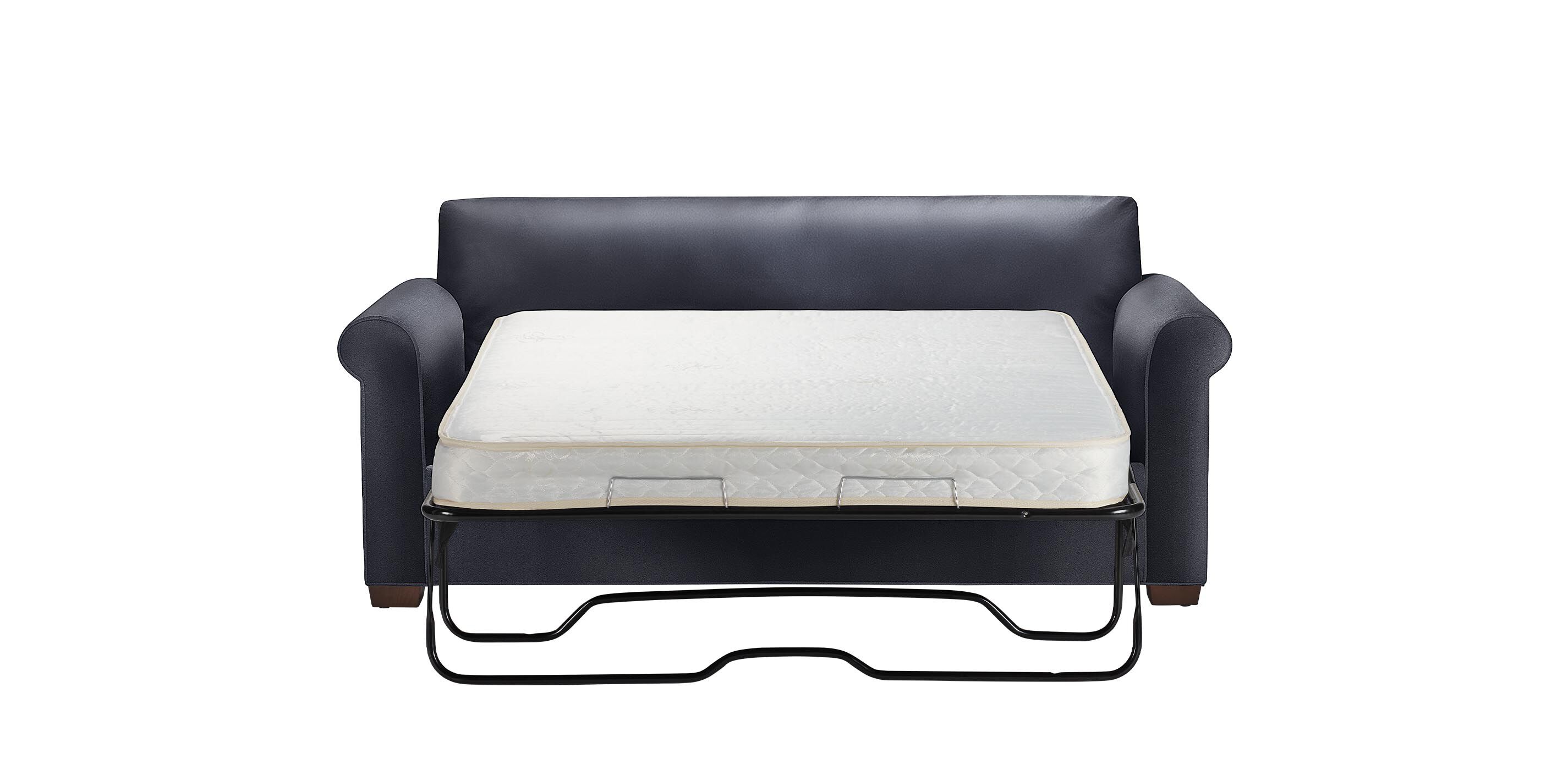 Spencer Roll-Arm Leather Sleeper Sofa | Leather Pullout Couch | Ethan Allen