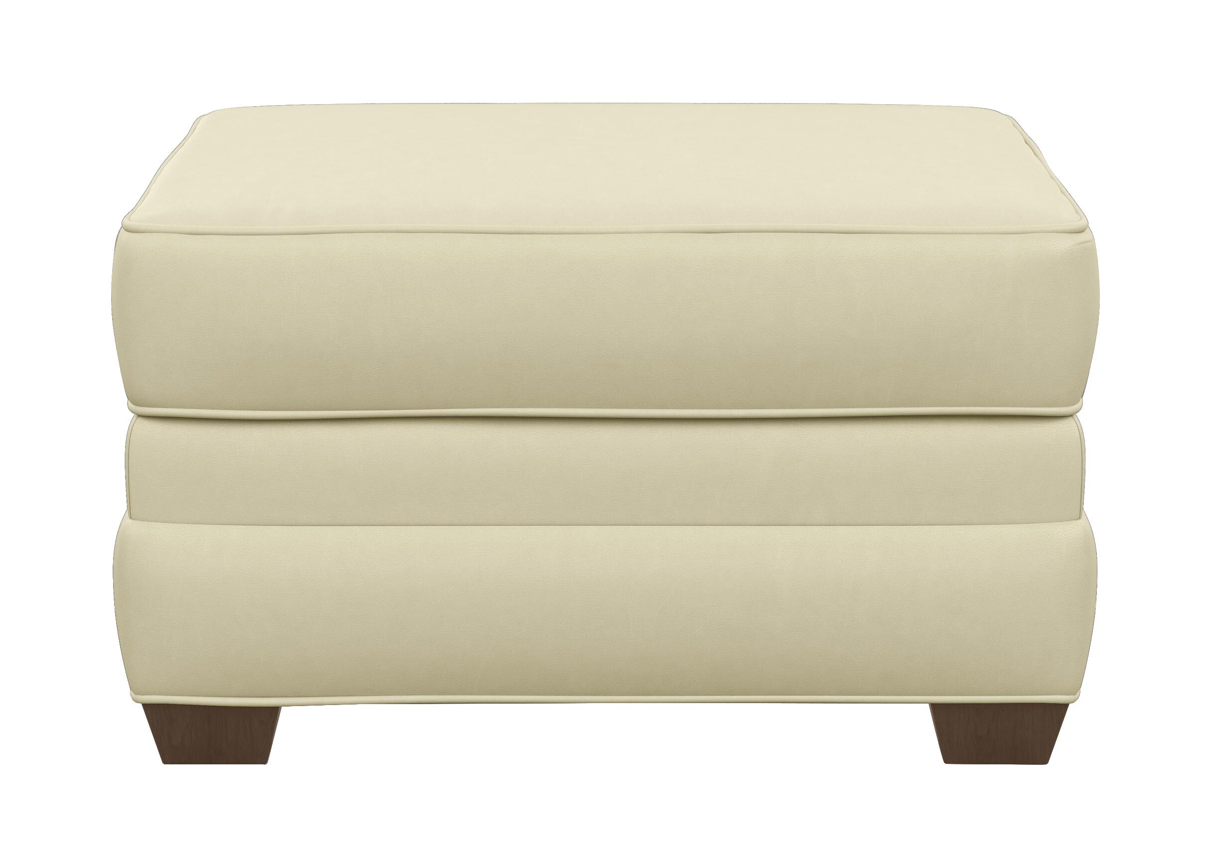 Bennett Leather Ottoman | The Bennett Collection | Ethan Allen
