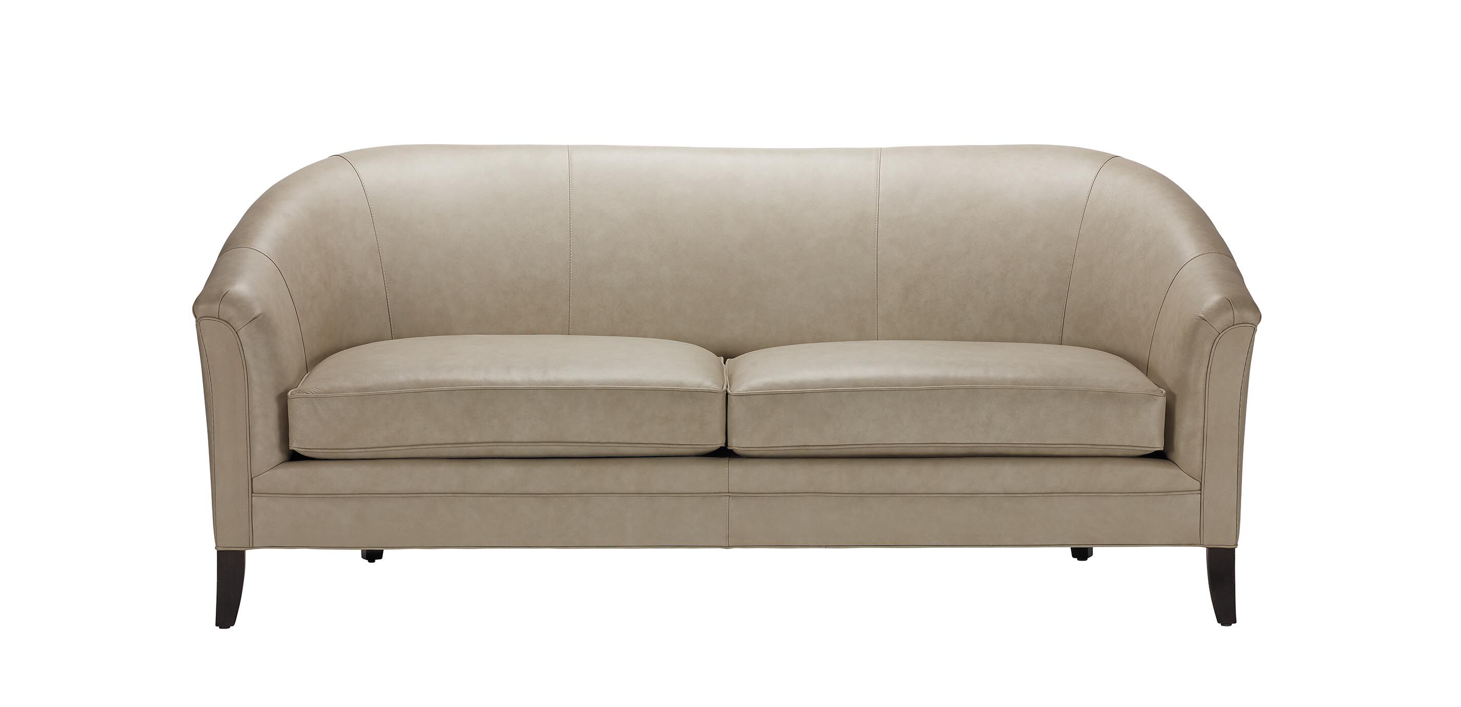 Nathalie Leather Barrel-Back Sofa | Leather Sofa | Ethan Allen