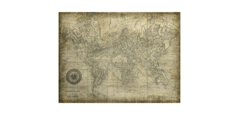 World Map I Vintage | Maps | Ethan Allen