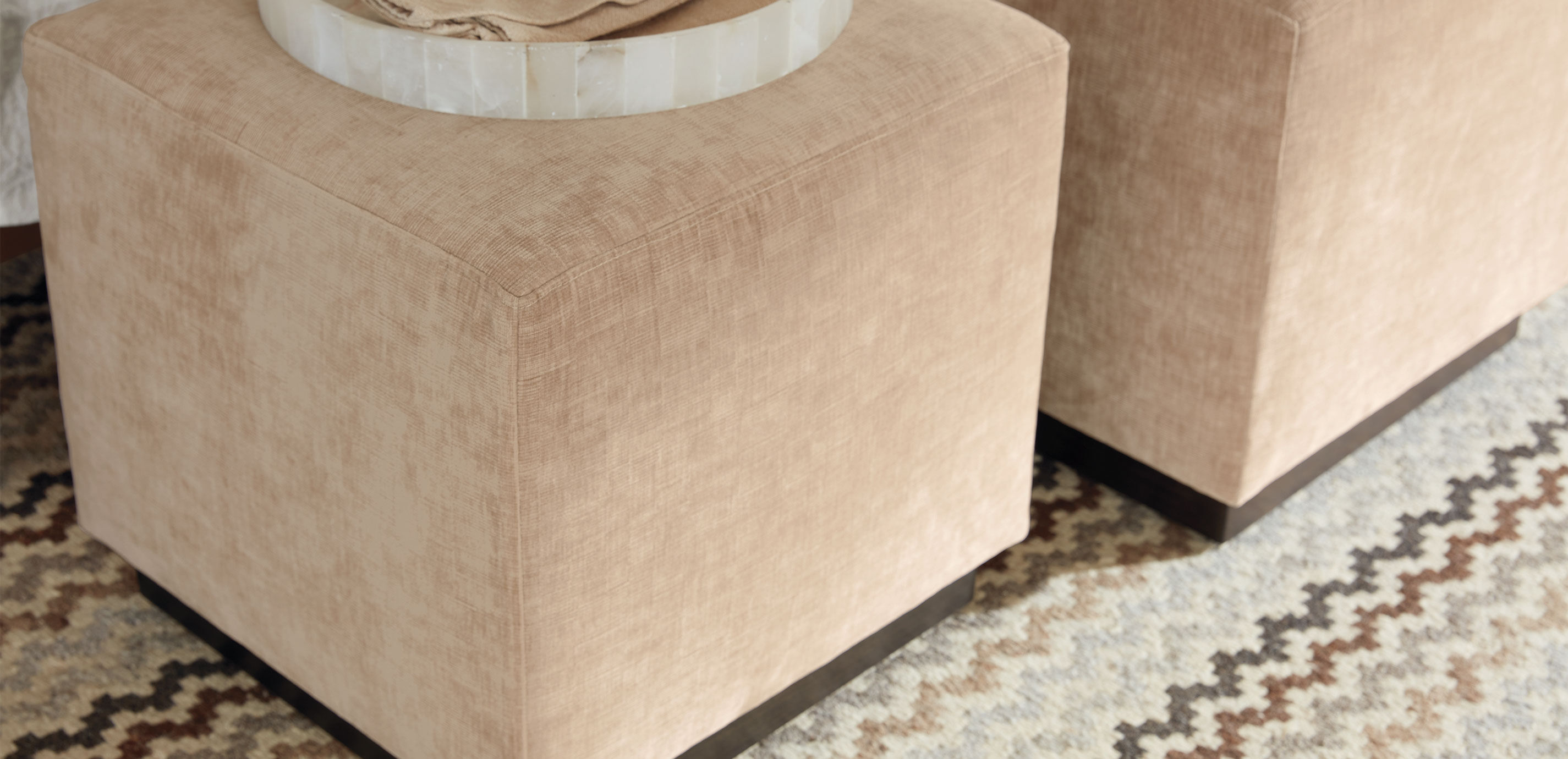 Stover Ottoman—Rectangular, Square, Round, or Cube | Ethan Allen