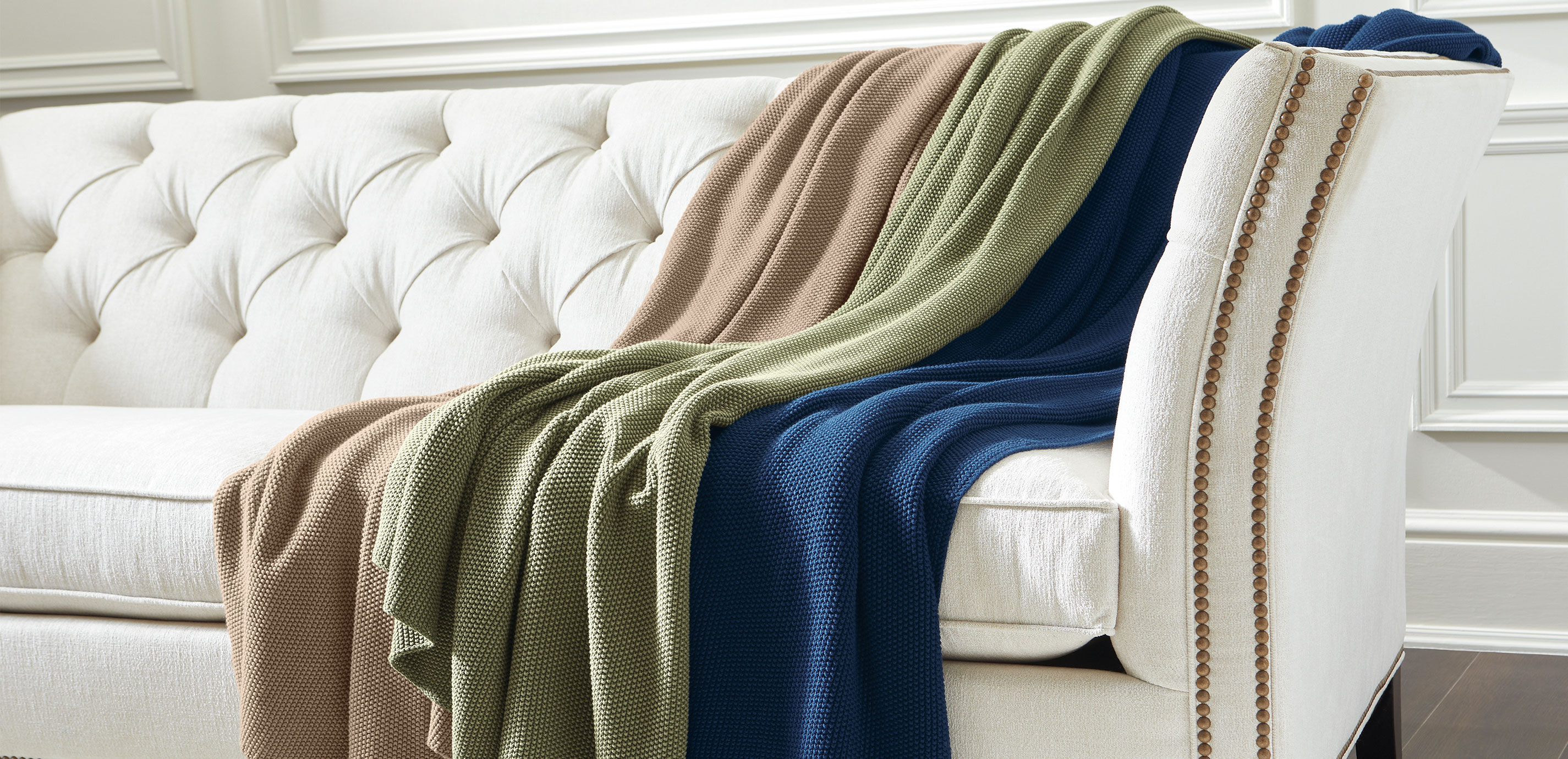 Mini Moss-Stitch Crochet Throw Blanket | Ethan Allen