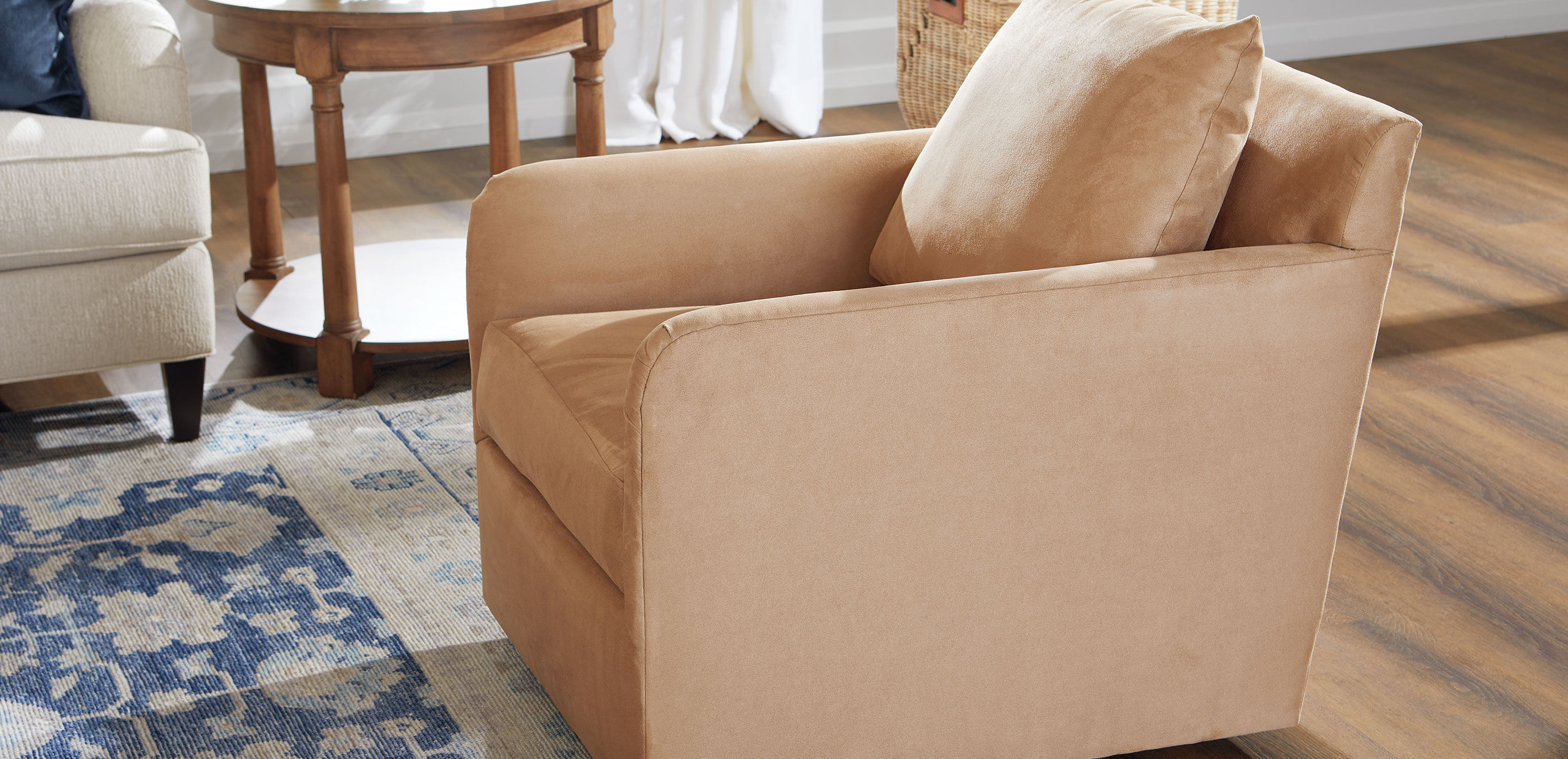 Calia Small Swivel Chair | Apartment Swivel Chair | Ethan Allen