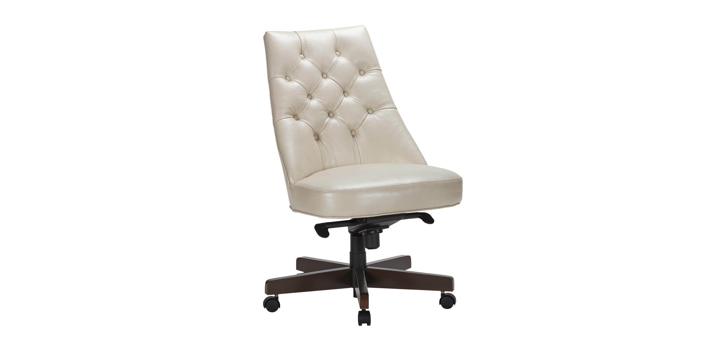 Shaine Tufted Leather Desk Chair | Leather Task Chair | Ethan Allen