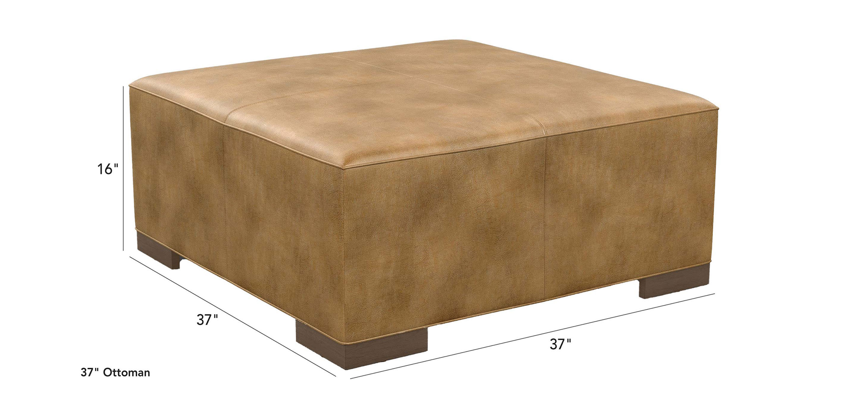 Miles Leather Cocktail Ottomans | Ottomans & Benches | Ethan Allen