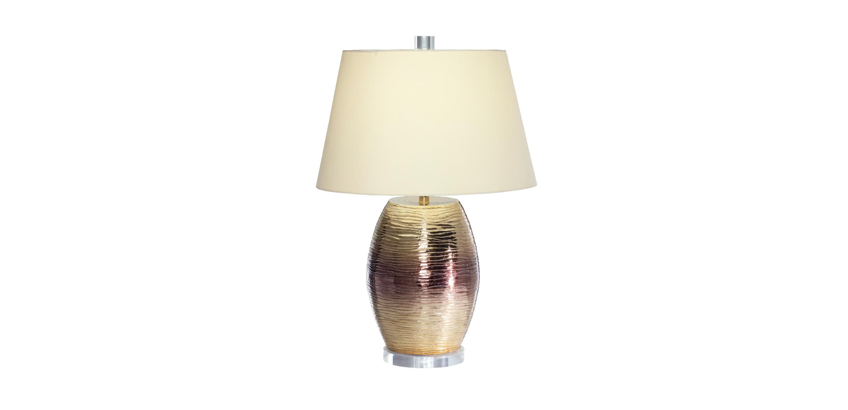 Gavin Metal Table Lamp with Coppery Ombre Base | Ethan Allen