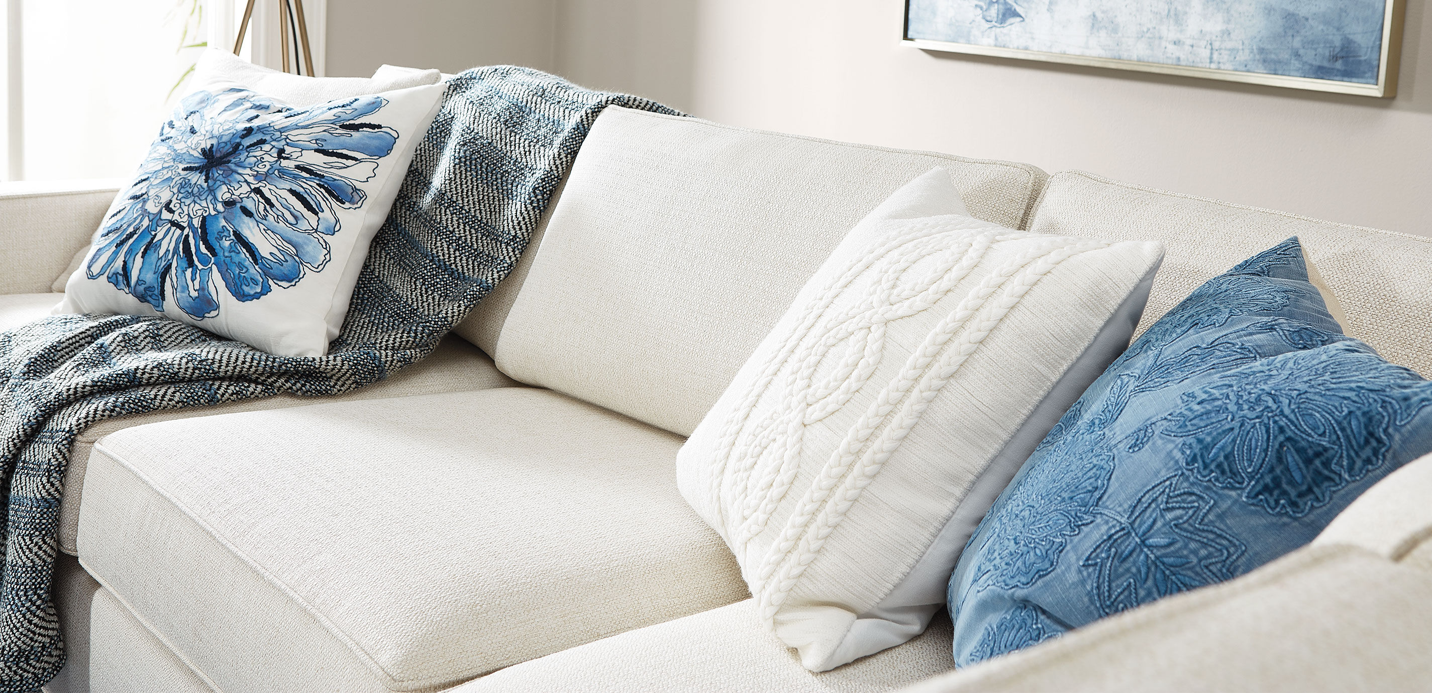 Textured Braid Trim Pillow | Ethan Allen