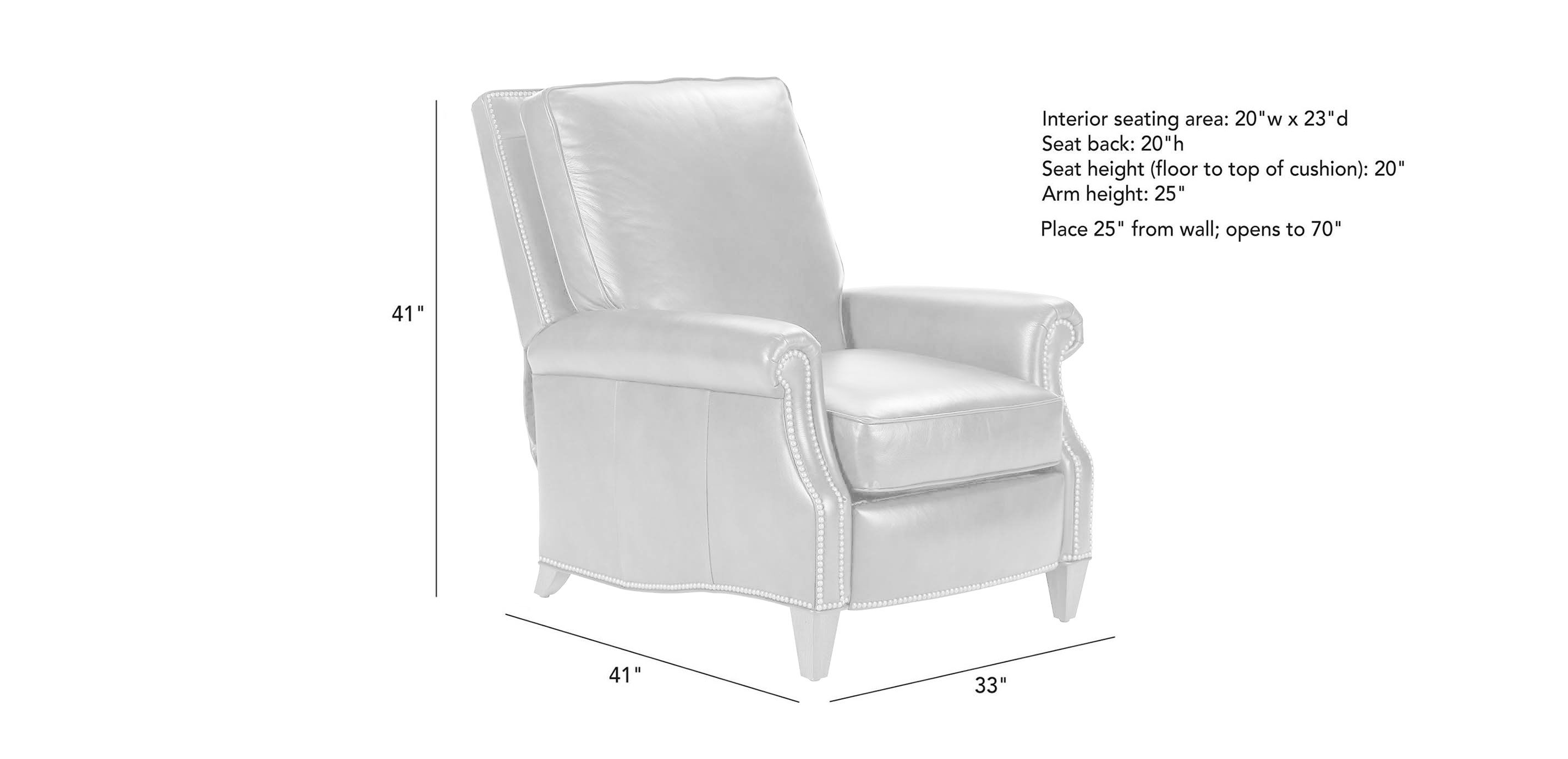Colburn Leather Recliner, Omni/Brown | CUSTOM QUICK SHIP UPHOLSTERY ...