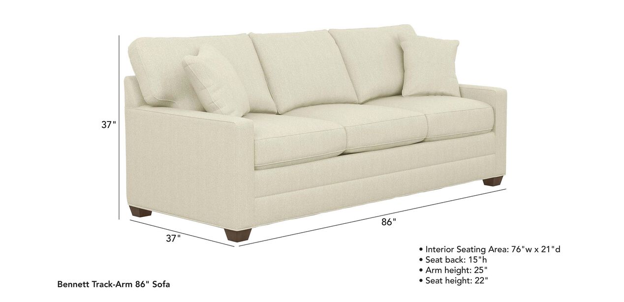 Bennett Track-Arm Three Seat Sofa | The Bennett Collection | Ethan Allen