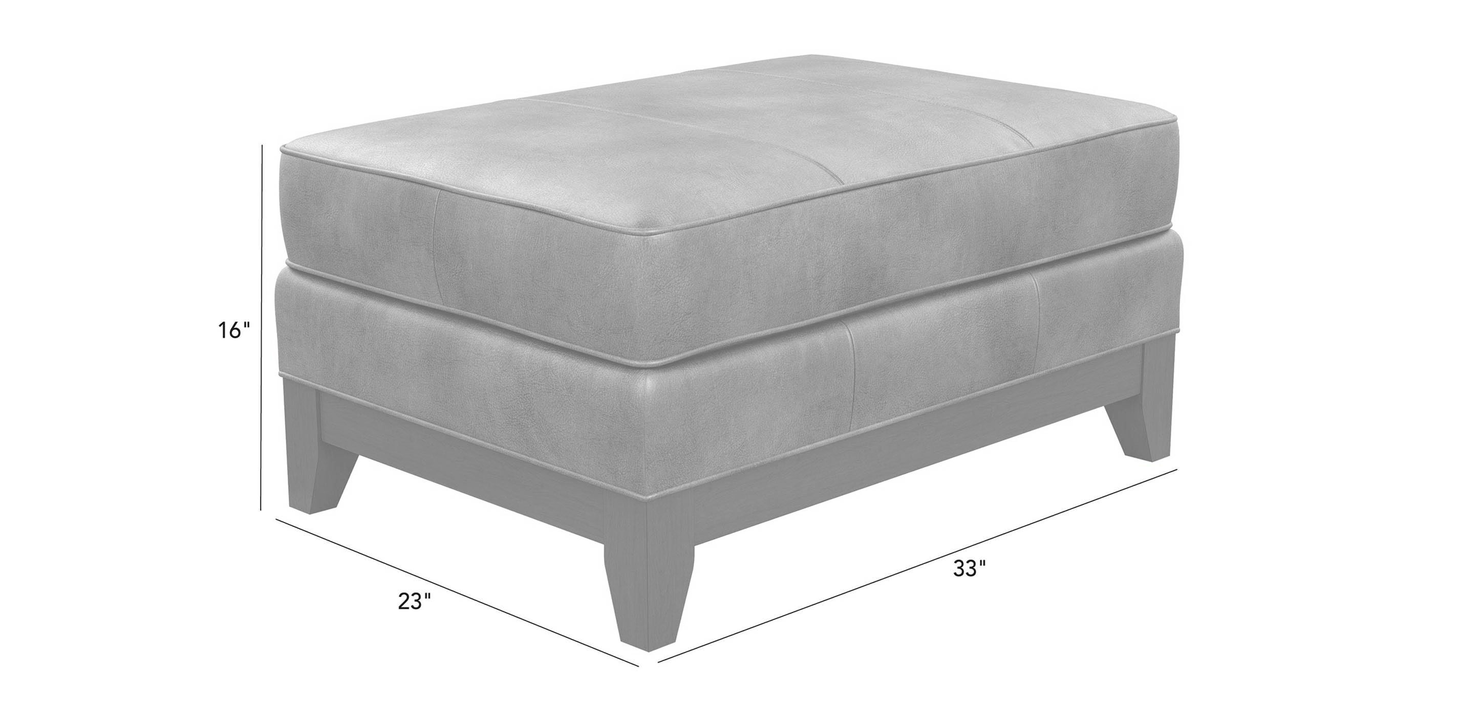 Arcata Leather Ottoman | Ottomans & Benches | Ethan Allen