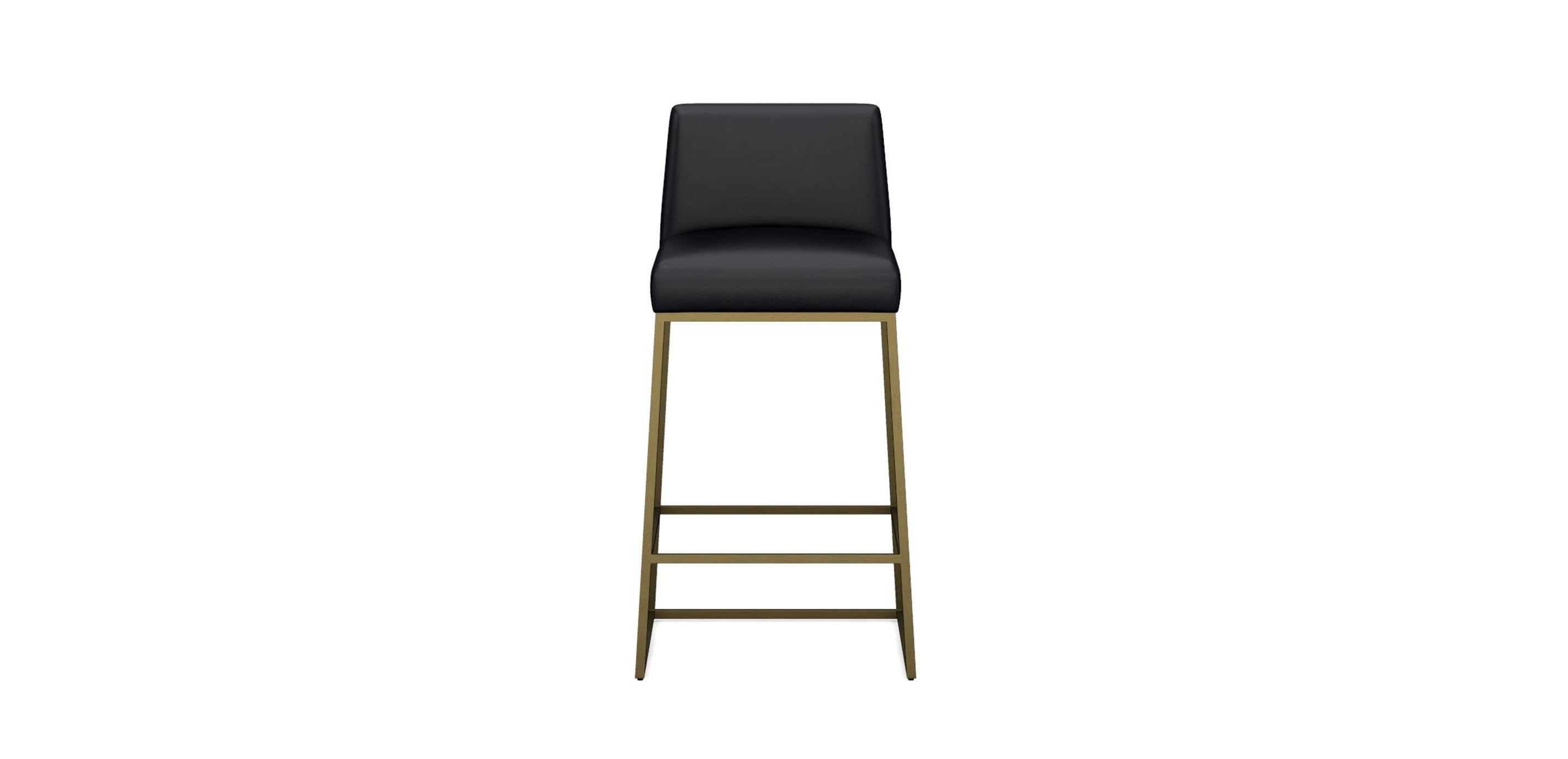 Jewel Metal Base Leather Counter Stool | Ethan Allen