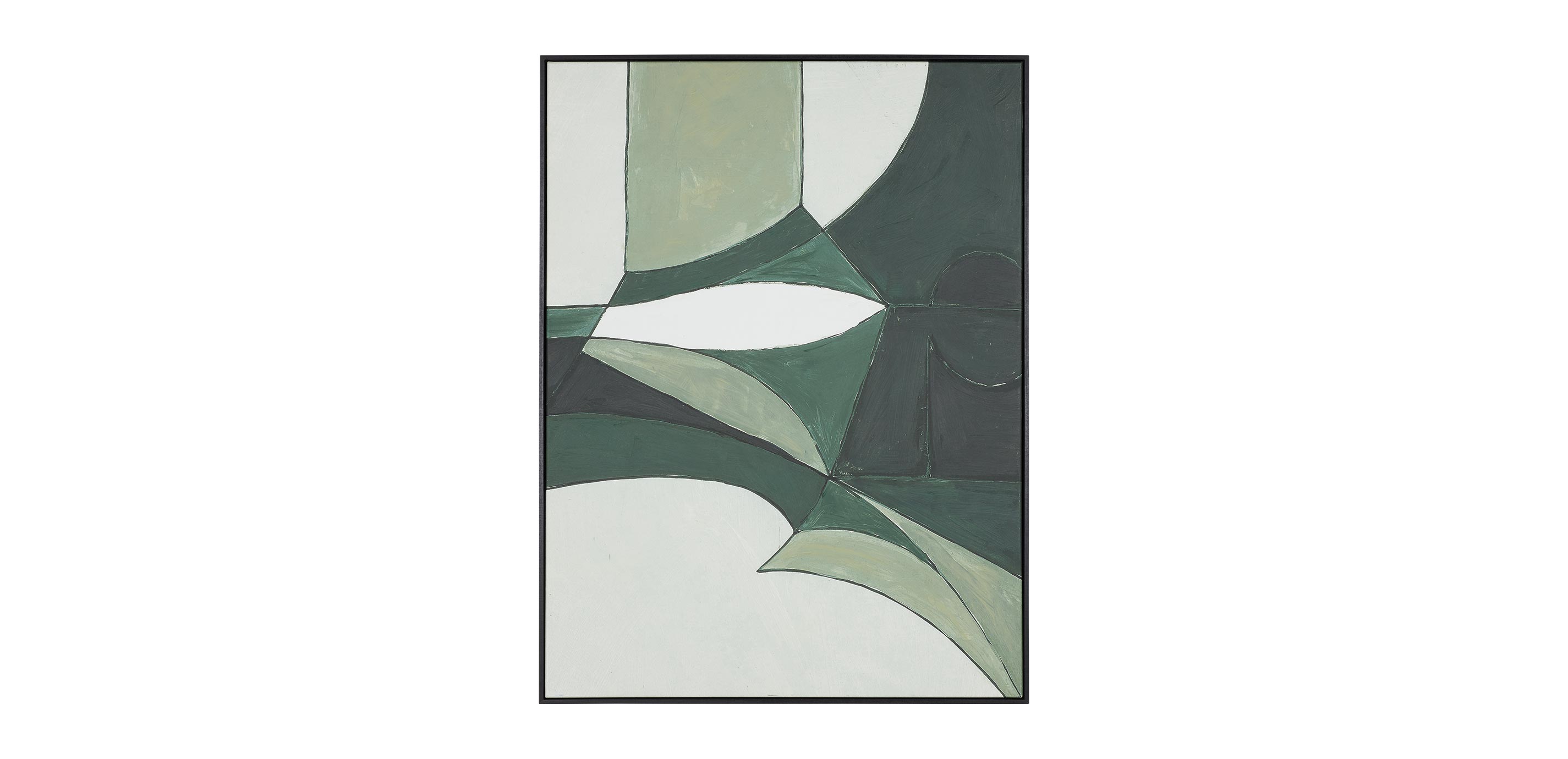 Subdued Shapes | Green Modern Artwork Print | Ethan Allen