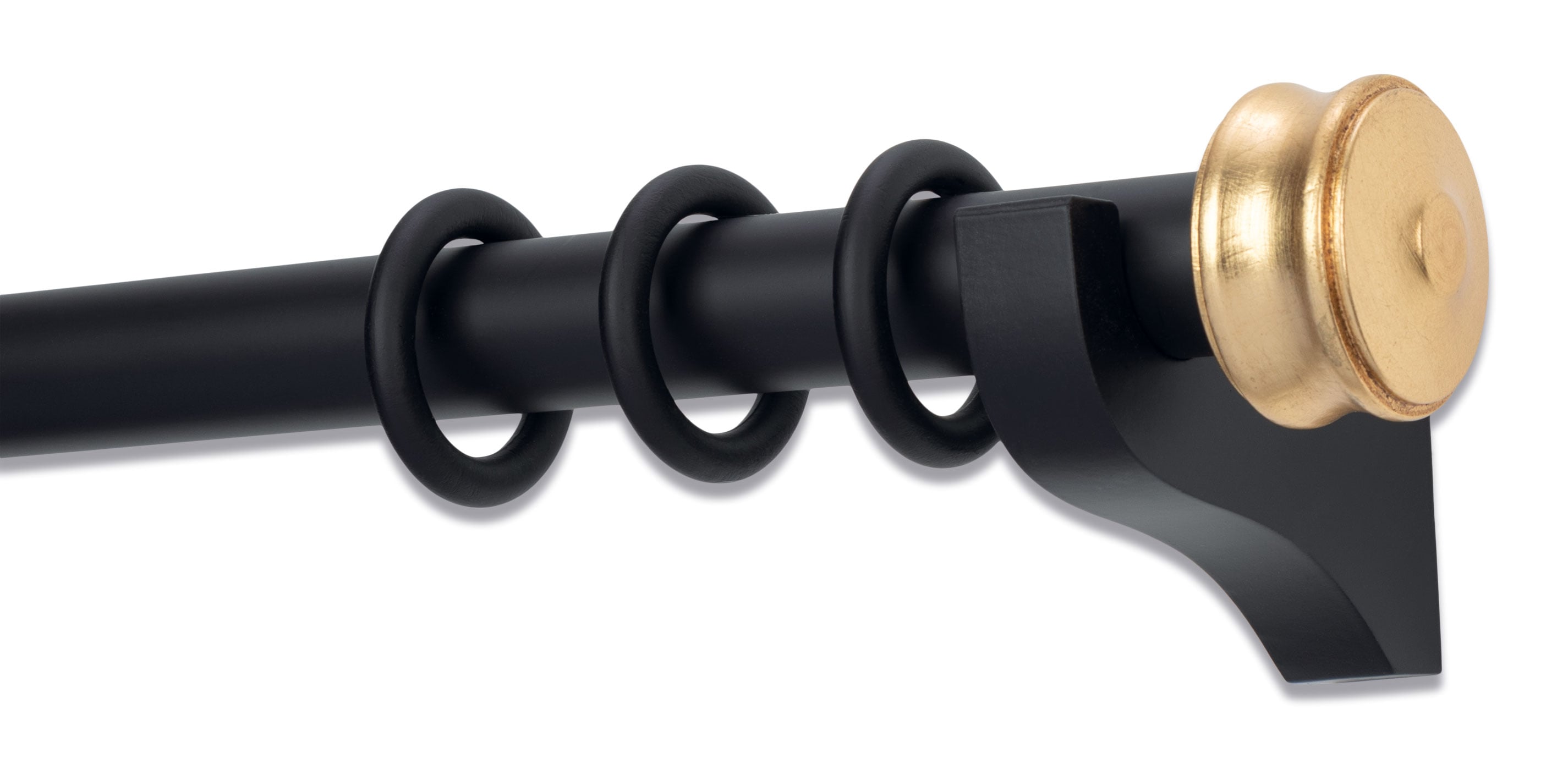 Metallic Drapery Hardware Set with Cuffed End Cap | Ethan Allen