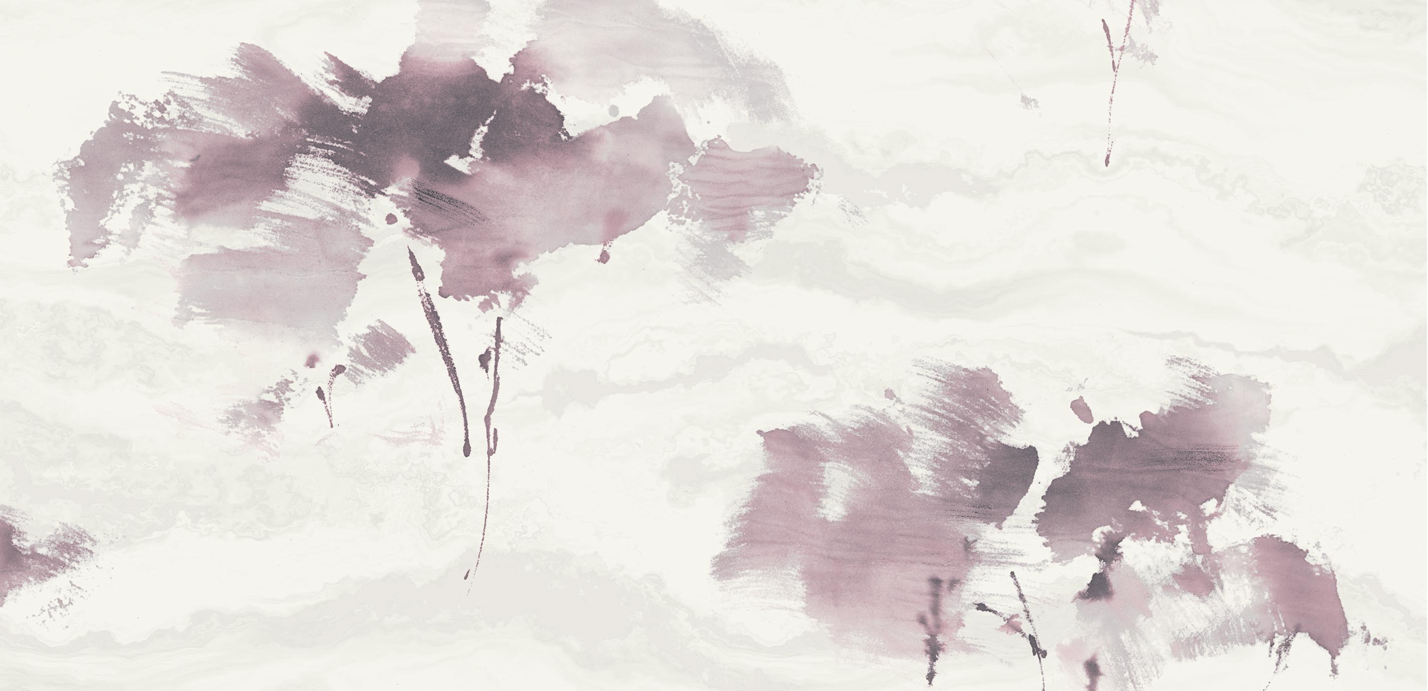 Hannah Watercolor Wallpaper for Home : Gray & Purple | Ethan Allen