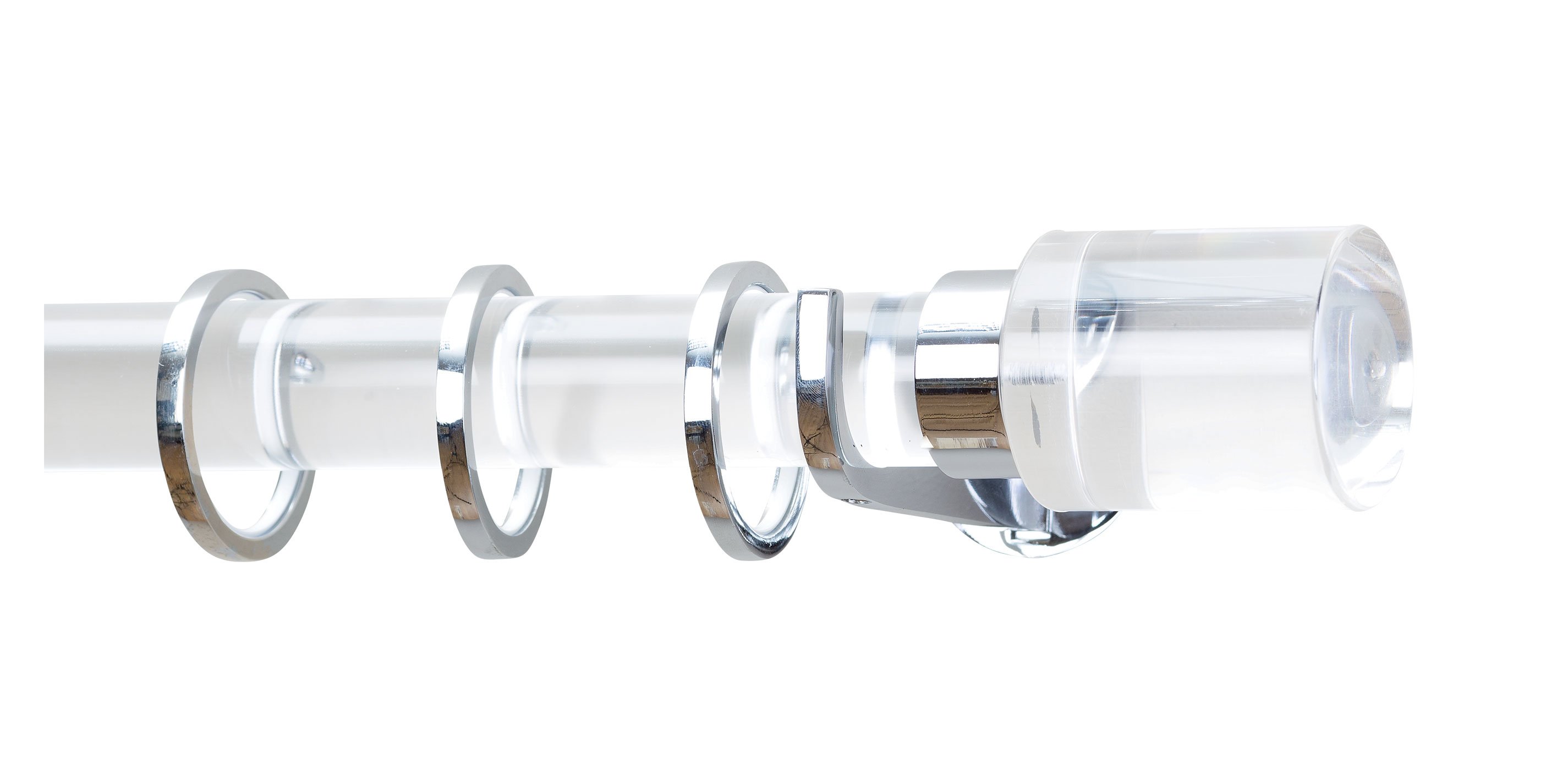 Acrylic Drapery Hardware Set with Cylinder Finial | Ethan Allen