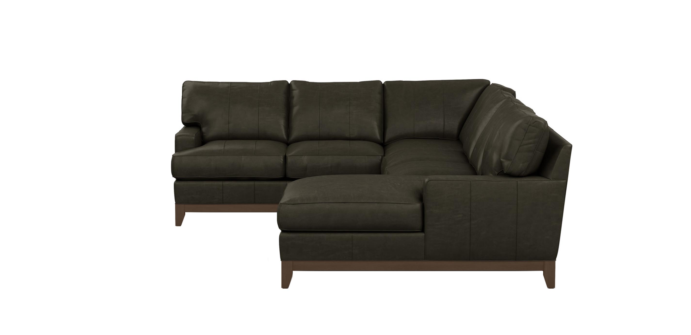 Arcata Five Piece Leather Sectional with Chaise