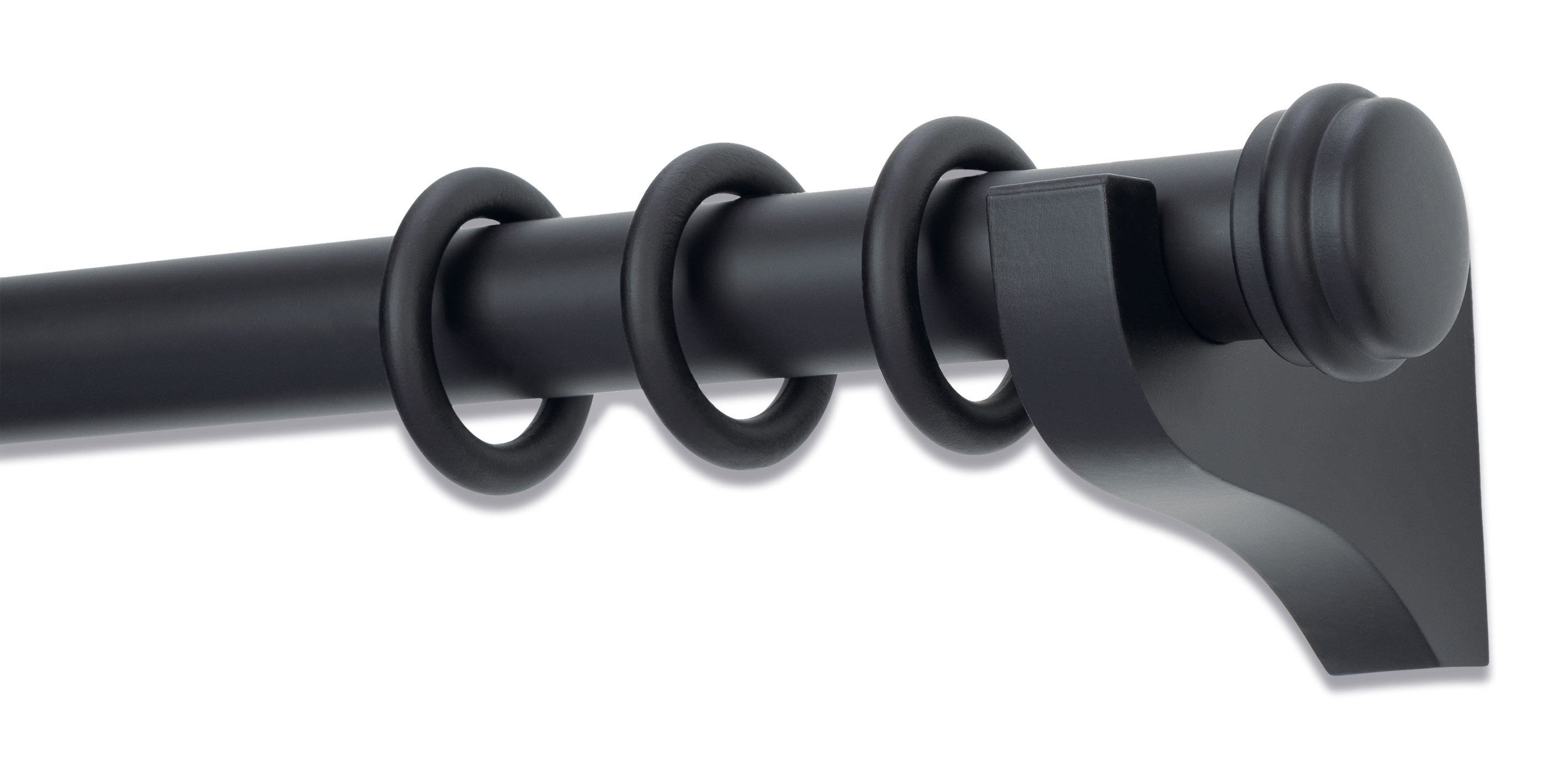 Painted Wood Drapery Hardware Set with Disc End Cap | Ethan Allen