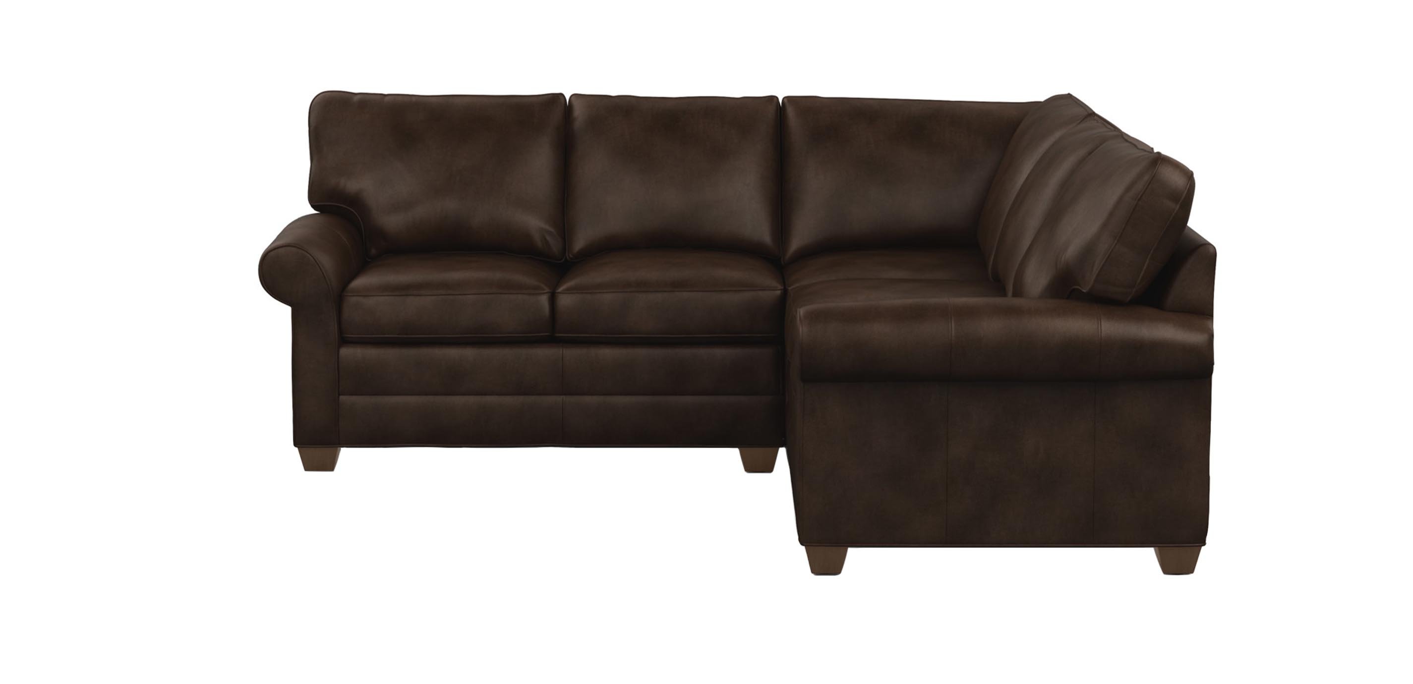 Ethan allen leather sectional store