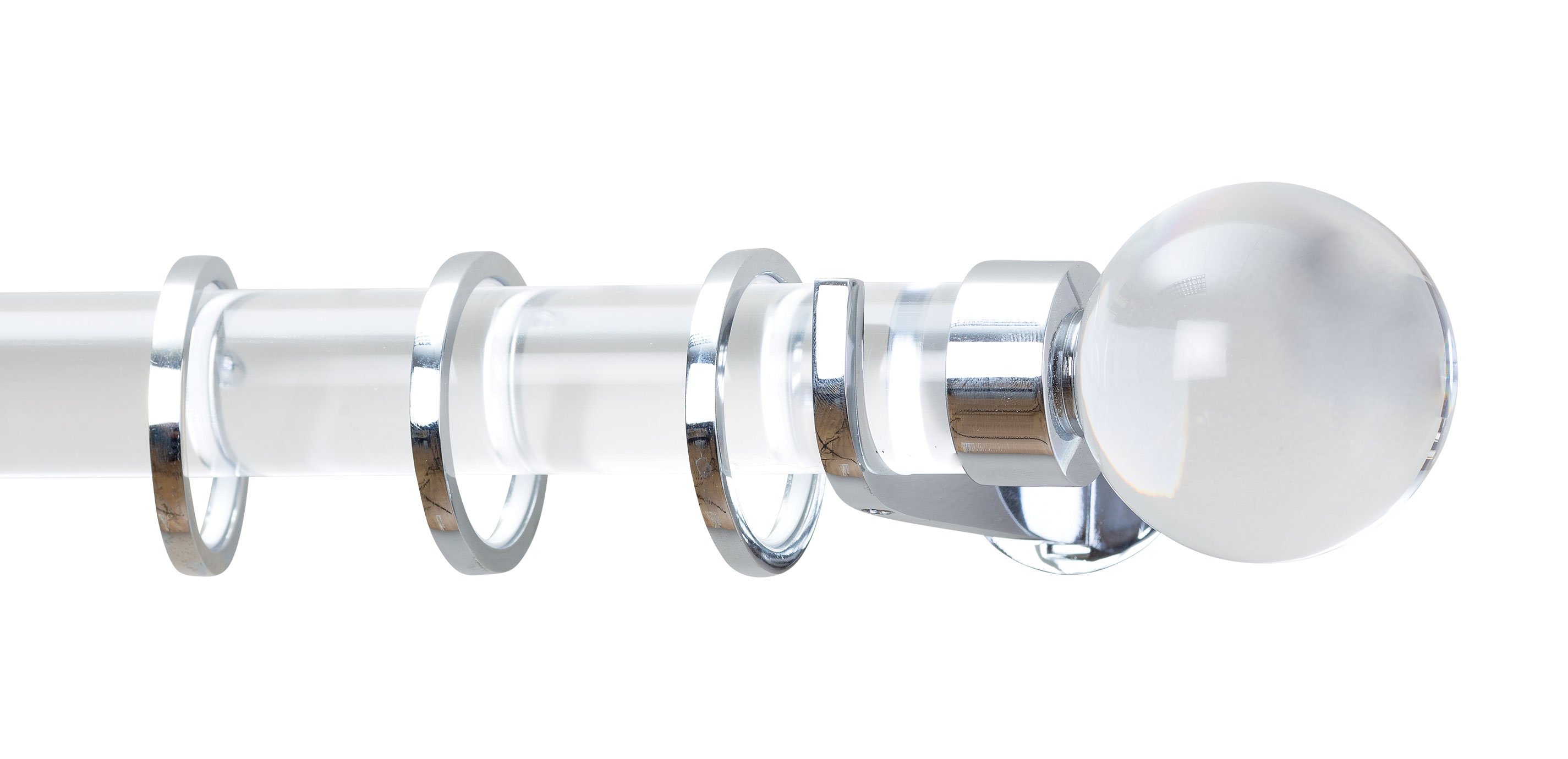 Acrylic Drapery Hardware Set with Ball Finial | Ethan Allen