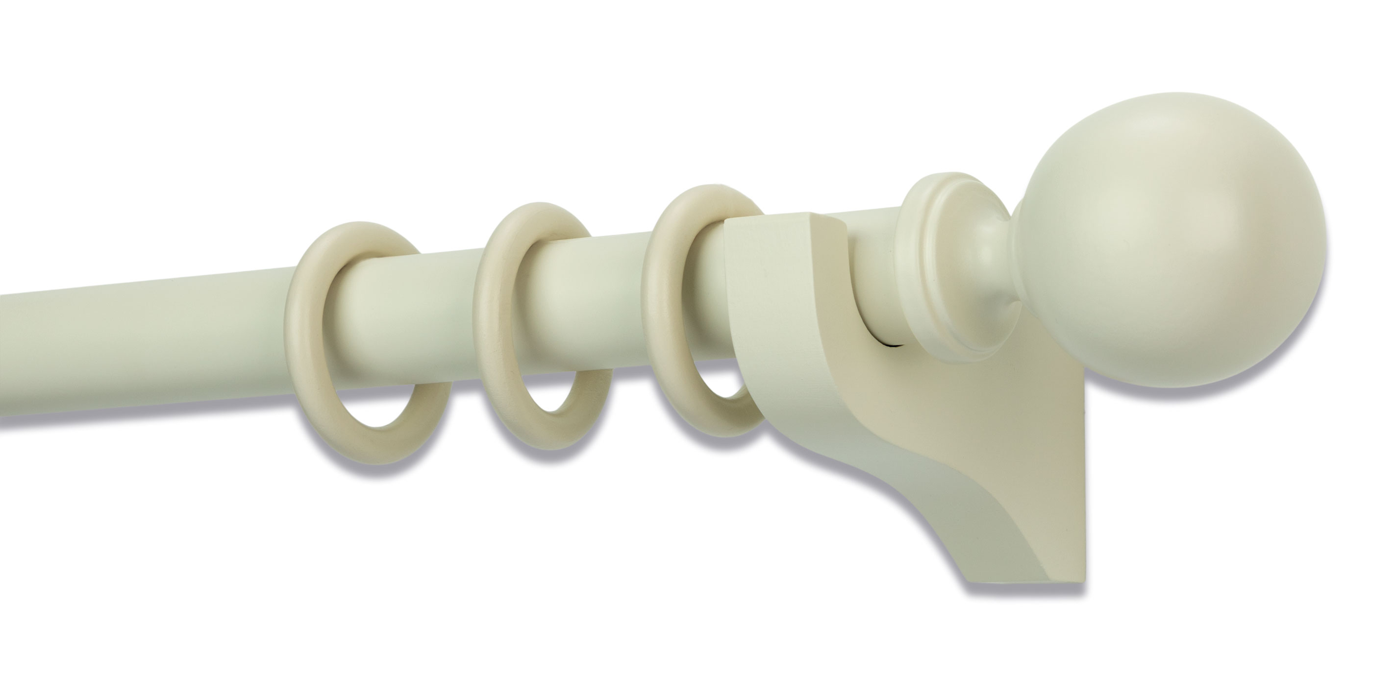 Painted Wood Drapery Hardware Set with Ball Finial | Ethan Allen