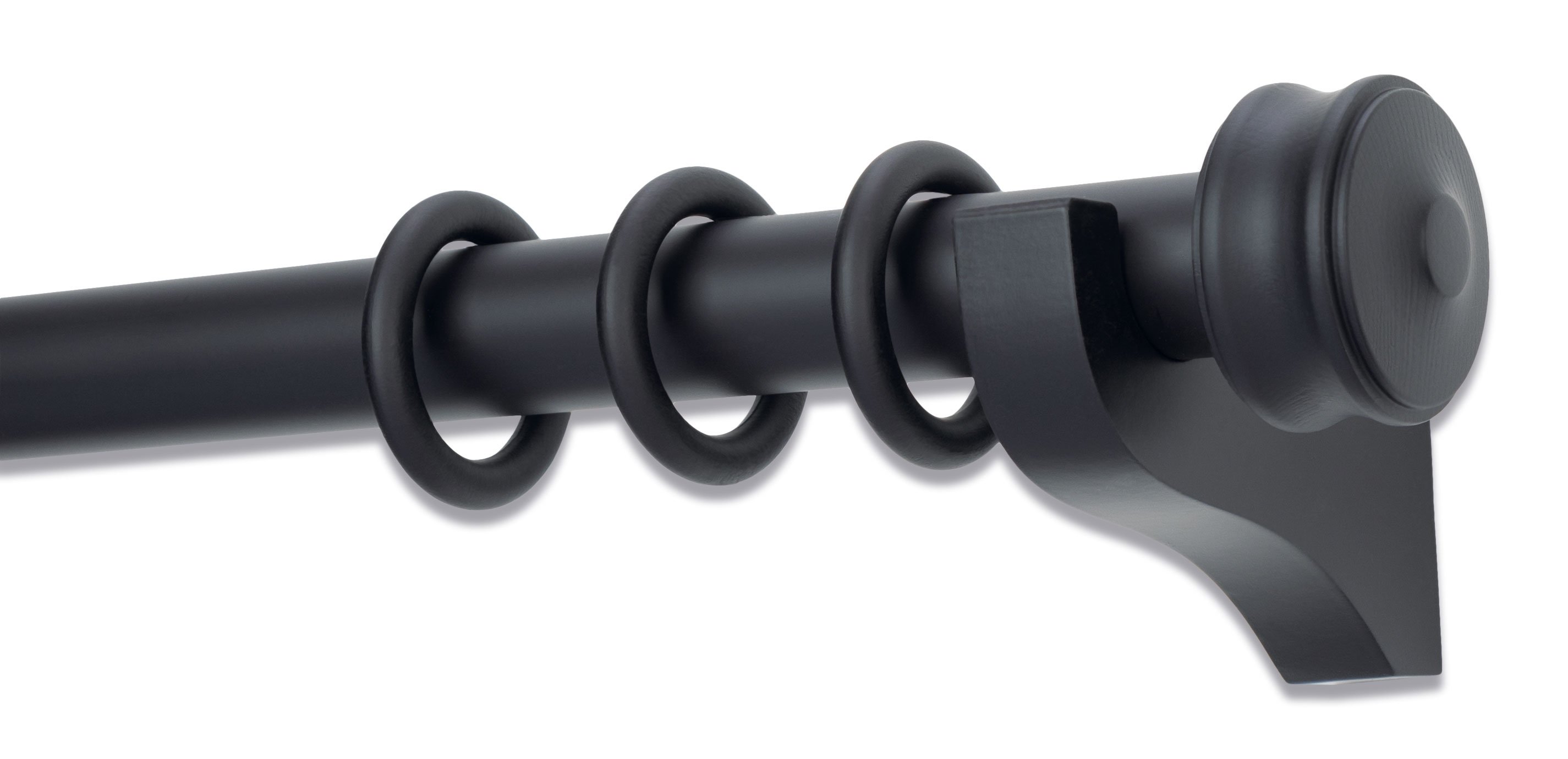 Painted Wood Drapery Hardware Set with Cuffed End Cap | Ethan Allen