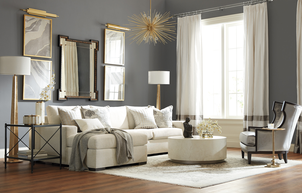 Stormy & Sophisticated Living Room—2024 Style Book | Ethan Allen Canada