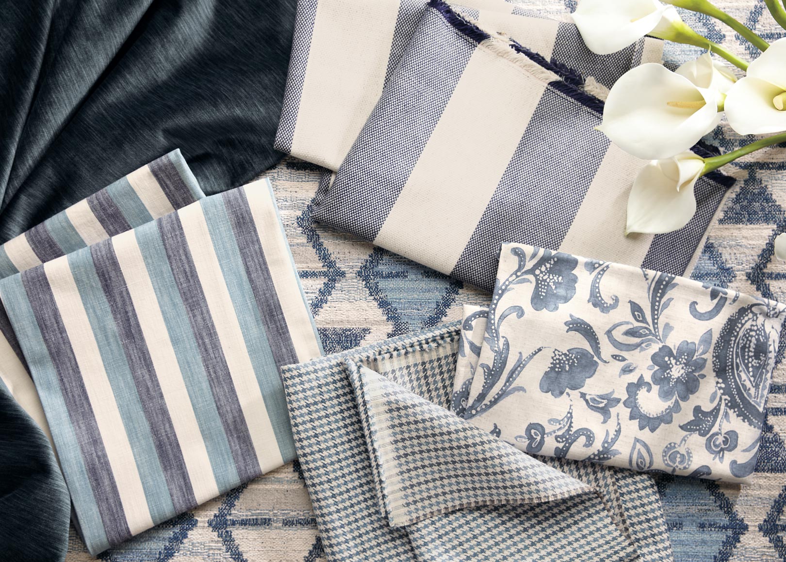 Any Kind of Blue—Coordinating Fabric Collection | Ethan Allen Canada