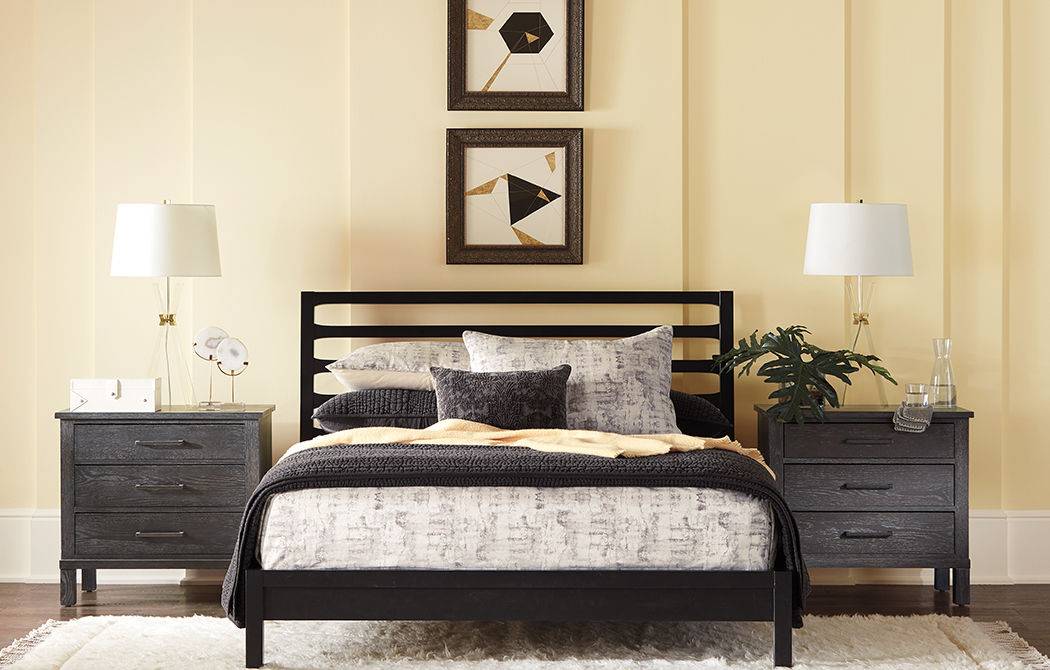Mellow Contrasts Bedroom: Yellow & Black Bedroom | Ethan Allen Canada