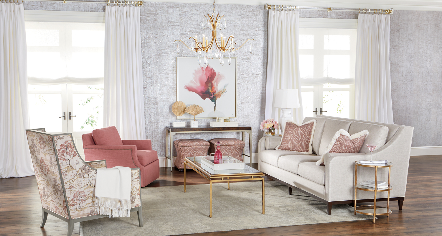 Gorgeous Groupings Living Room: Pink Living Room Ideas | Ethan Allen Canada